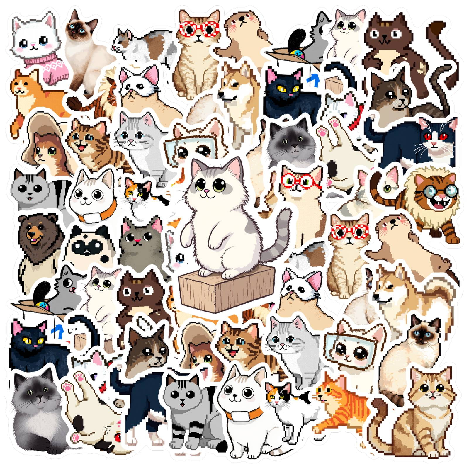 35pcs Cute Children Stickers Animal Kids Stickers Graffiti Decals DIY ...