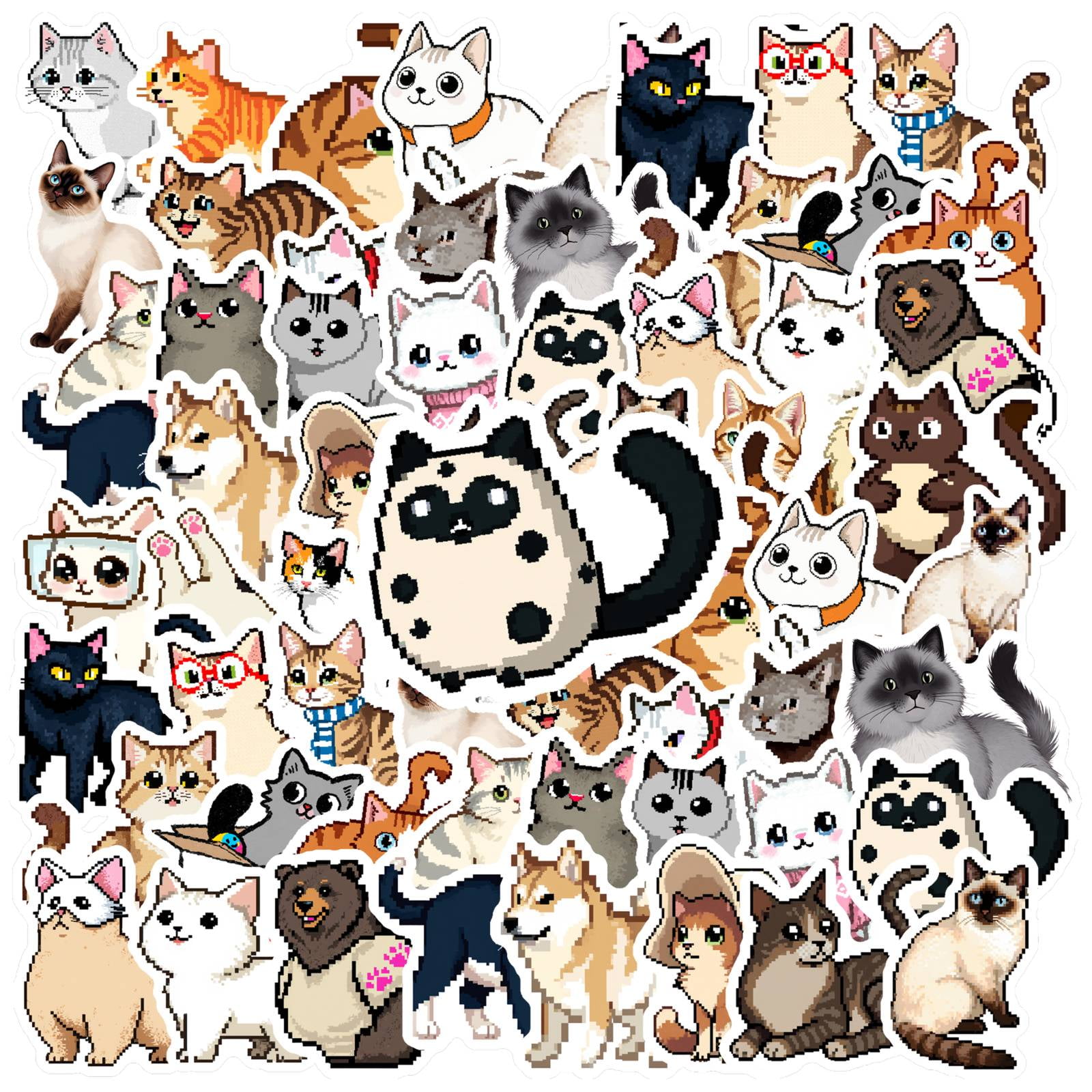 35pcs Cute Children Stickers Animal Kids Stickers Graffiti Decals DIY ...
