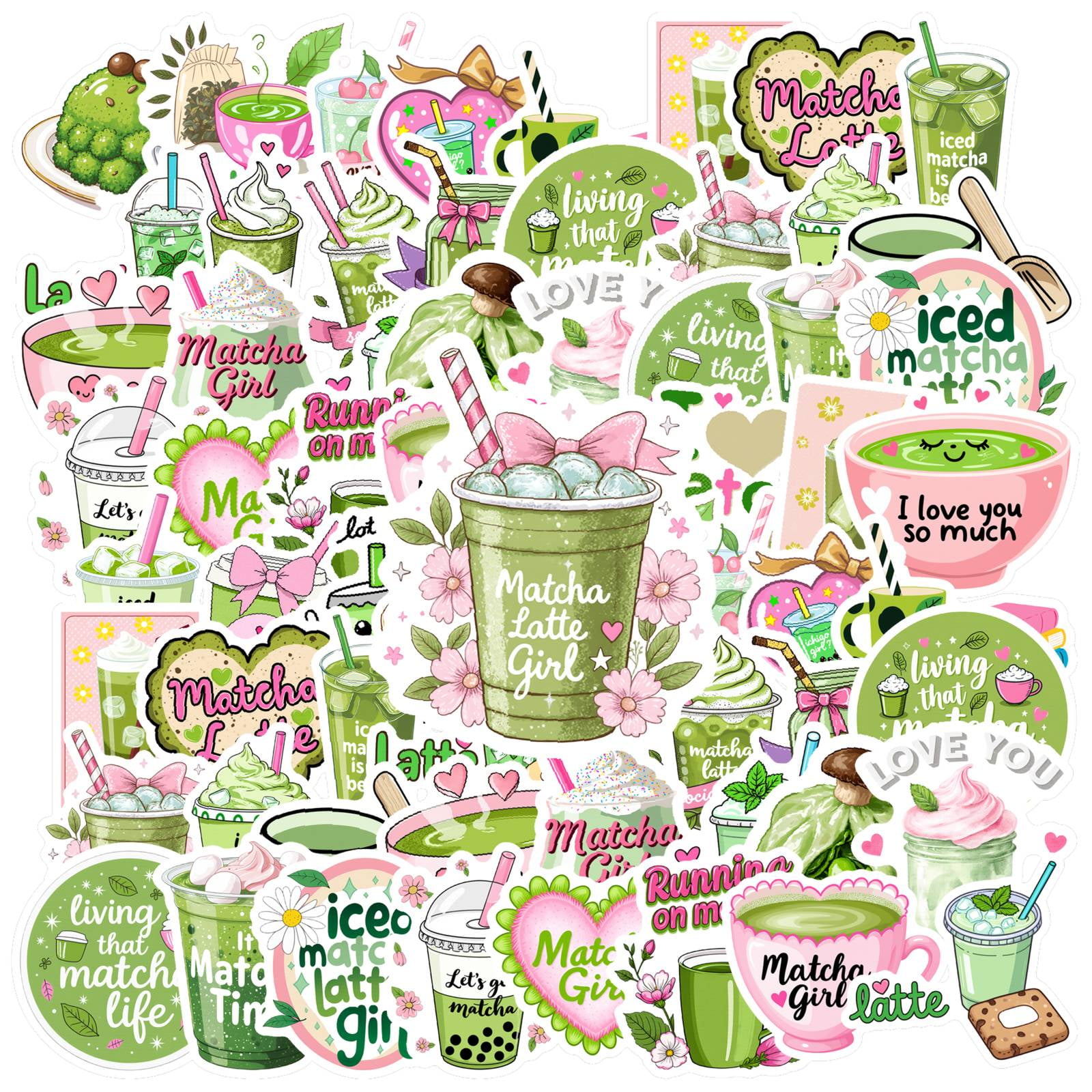 35pcs Cute Stationery Stickers Matcha Drink Stickers Cafe Kids Stickers ...