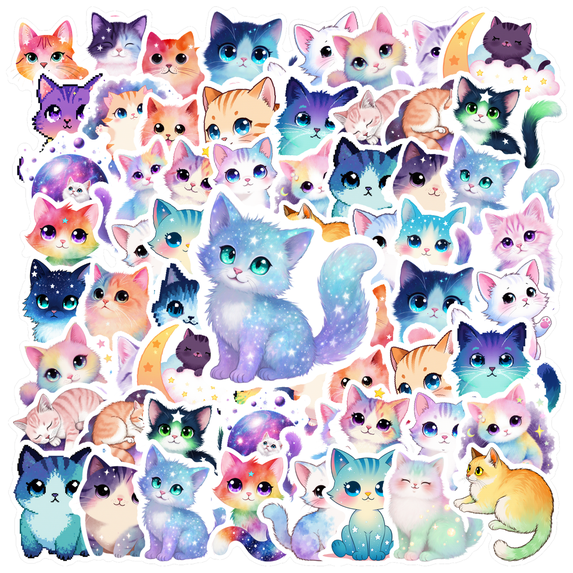 35pcs Cute Stickers Cat Stationery Stickers Kids Stickers Toy DIY ...