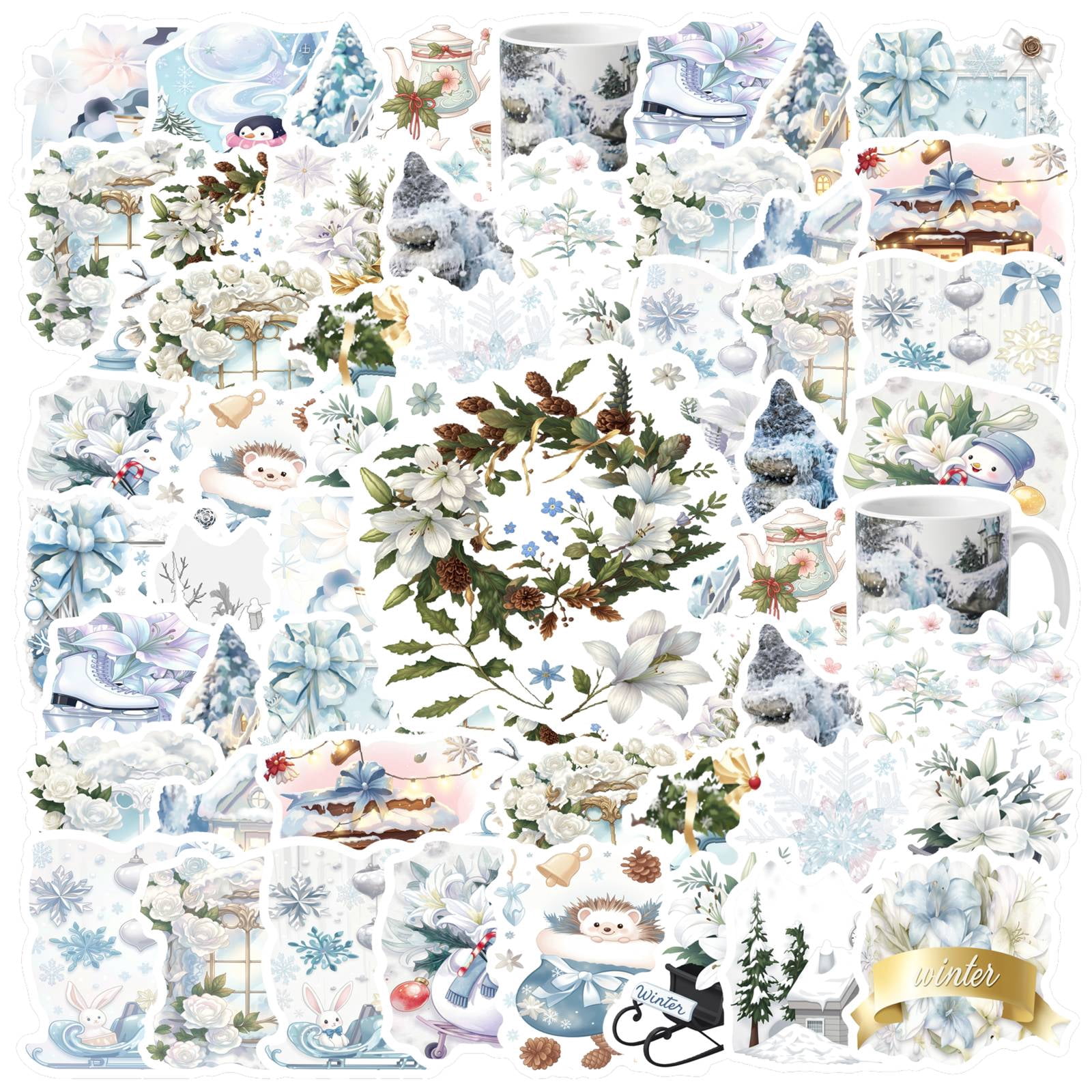35pcs Festive Stickers DIY Stickers Cozy Stickers PVC Stickers for ...