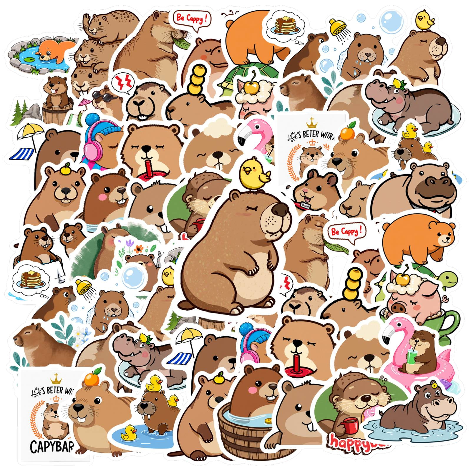 35pcs Funny Animal Stickers Waterproof Kids Stickers DIY Stickers for ...