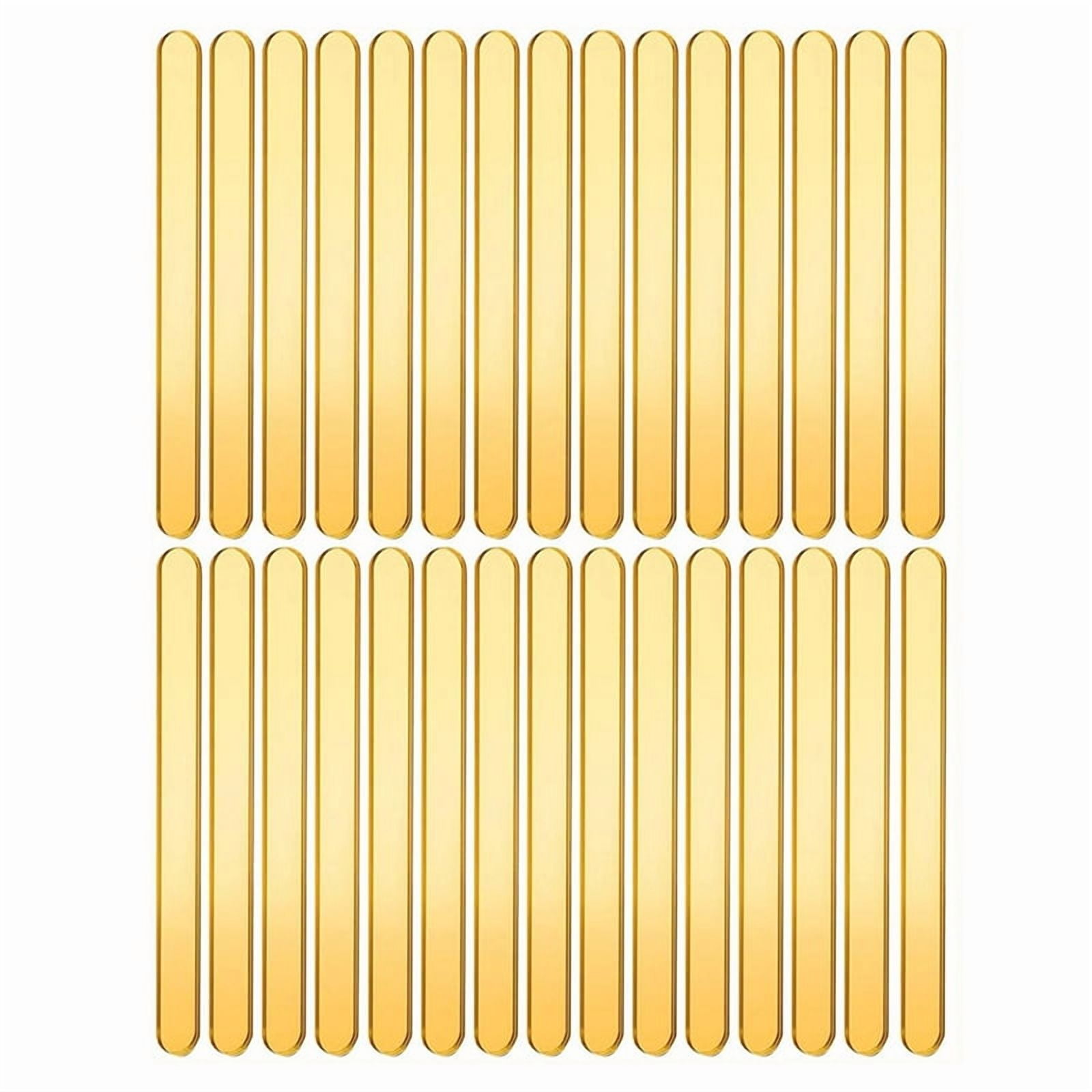 35pcs Gold Acrylic Sticks, Reusable Sticks for Cakesicle Bulk Glitter ...