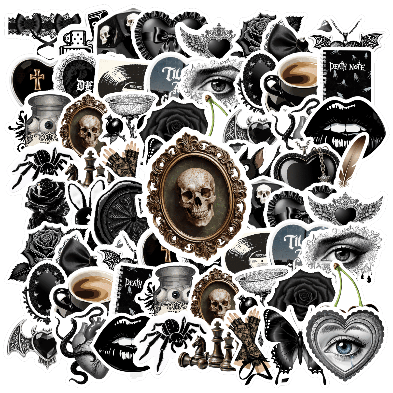35pcs Gothic Stickers Stationery Stickers Horror Stickers Kids Stickers ...