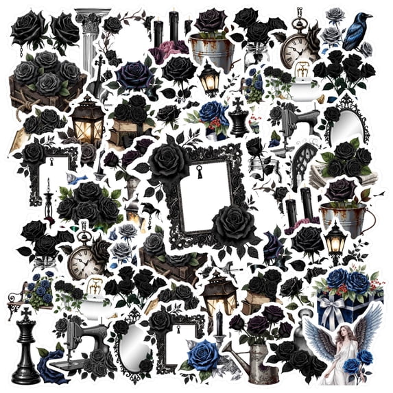 35pcs Gothic Stickers Stationery Stickers Victorian Stickers Animal ...