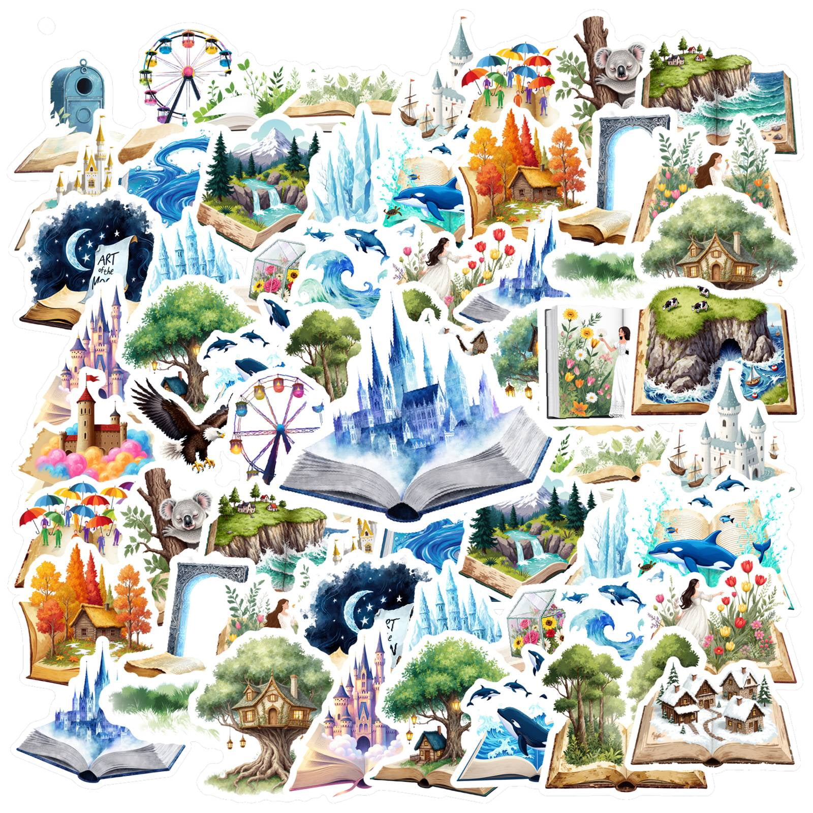 35pcs Magical Stationery Stickers Storybook Kids Stickers Scenic ...