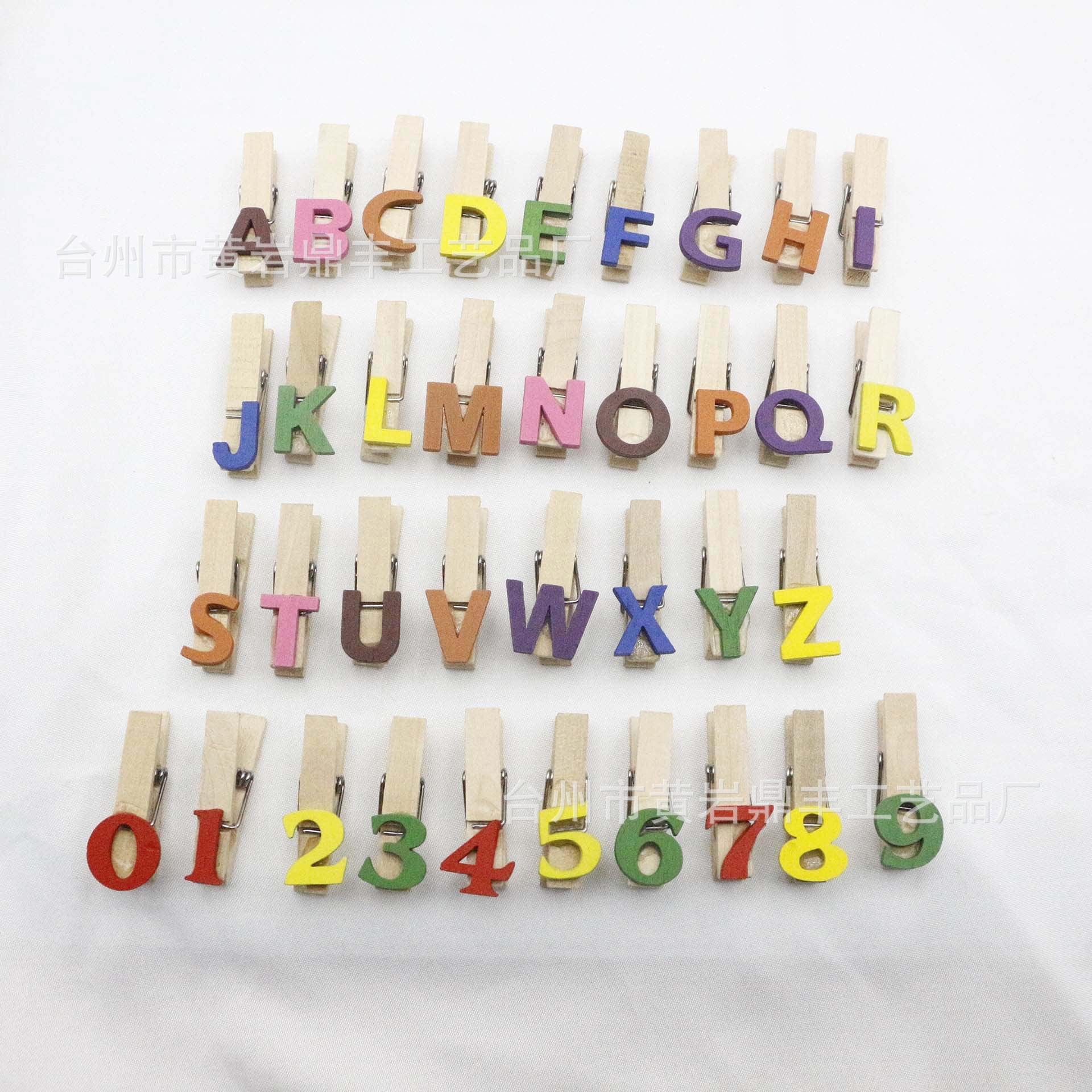 WEAVILUX Redwood Clothes Pins Numbered Photo Clips for Organizing and ...