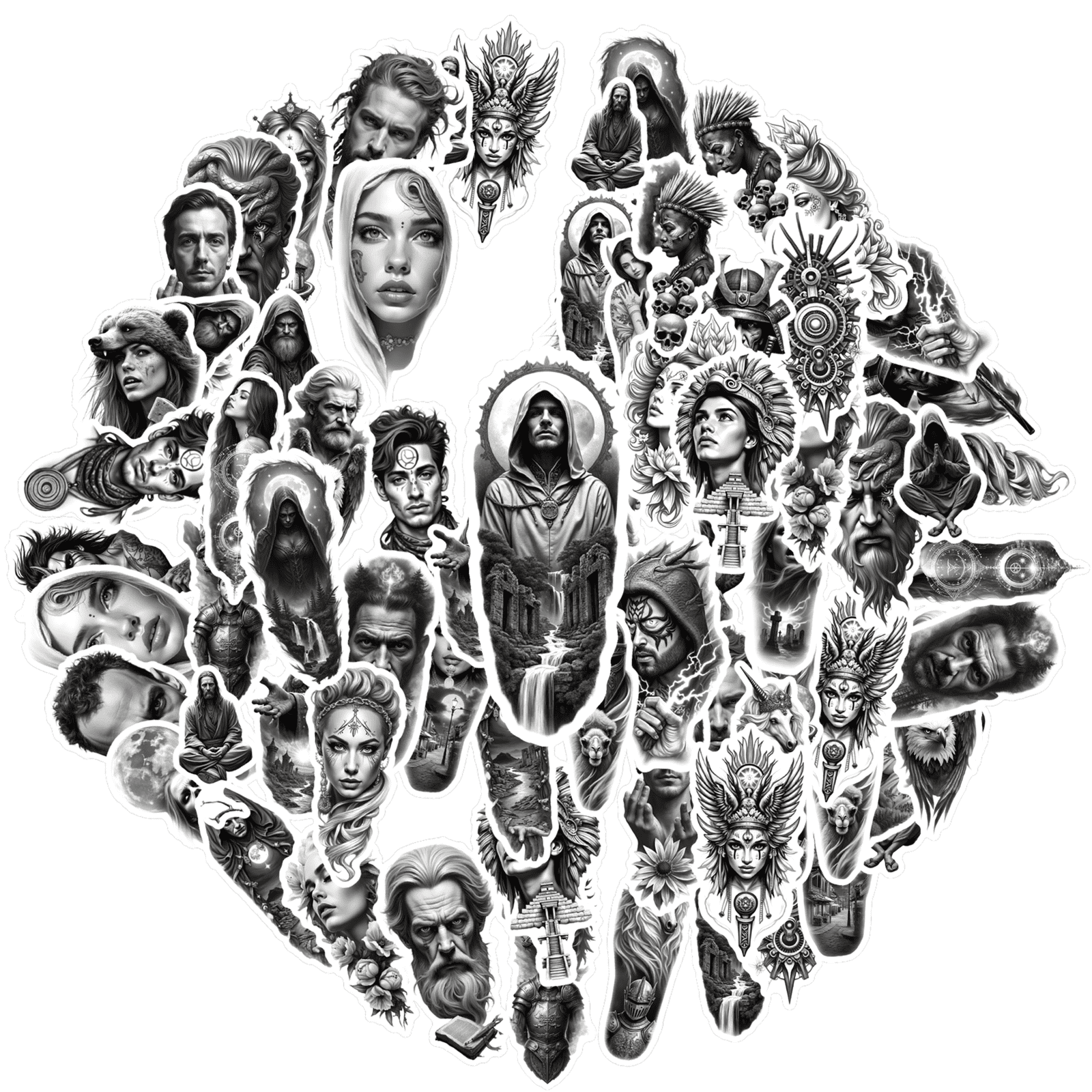 35pcs Mythic Stationery Stickers Historical Fantasy Stickers Enigmatic ...