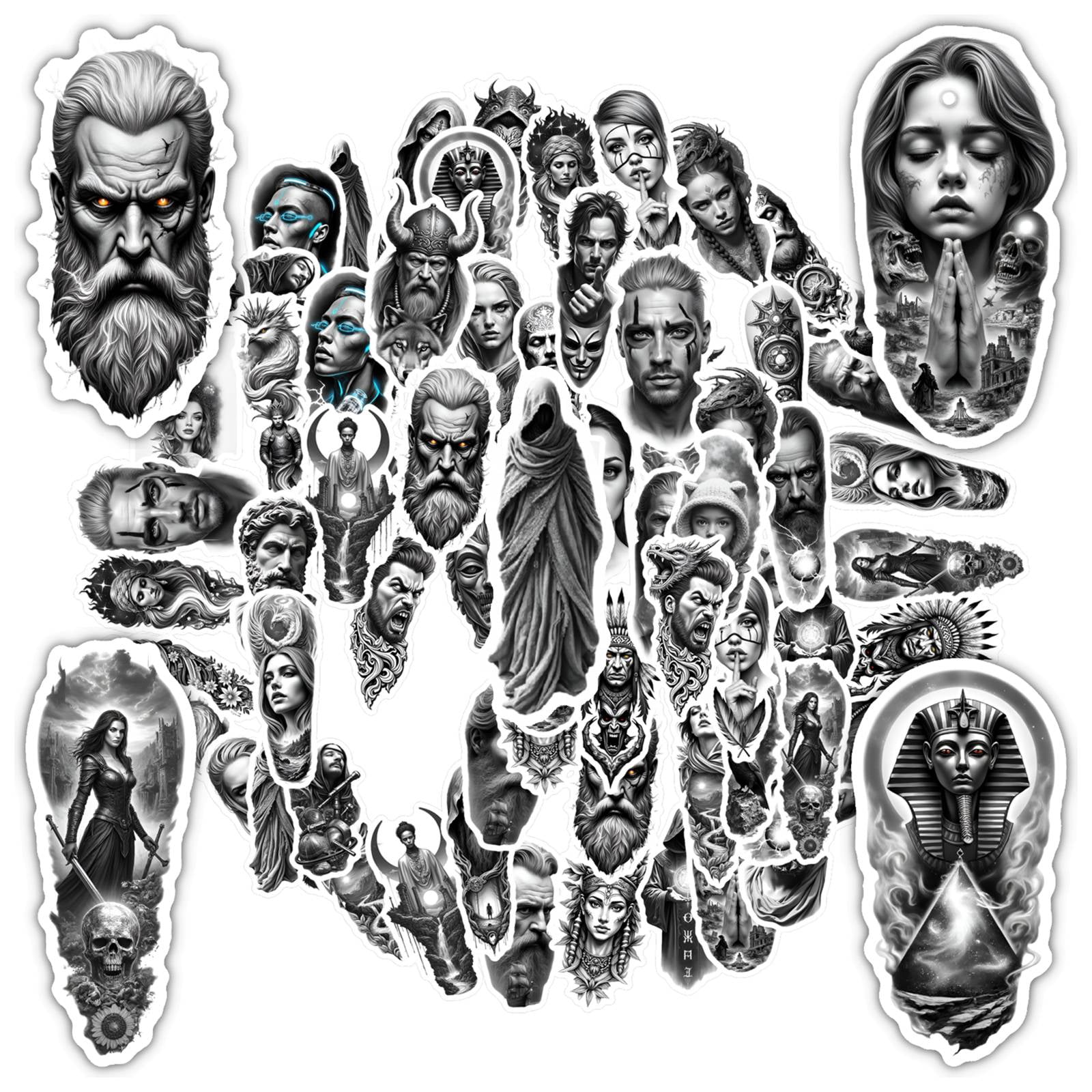 35pcs Mythical Stickers Stationery Portrait Decals Fantasy Stickers for ...