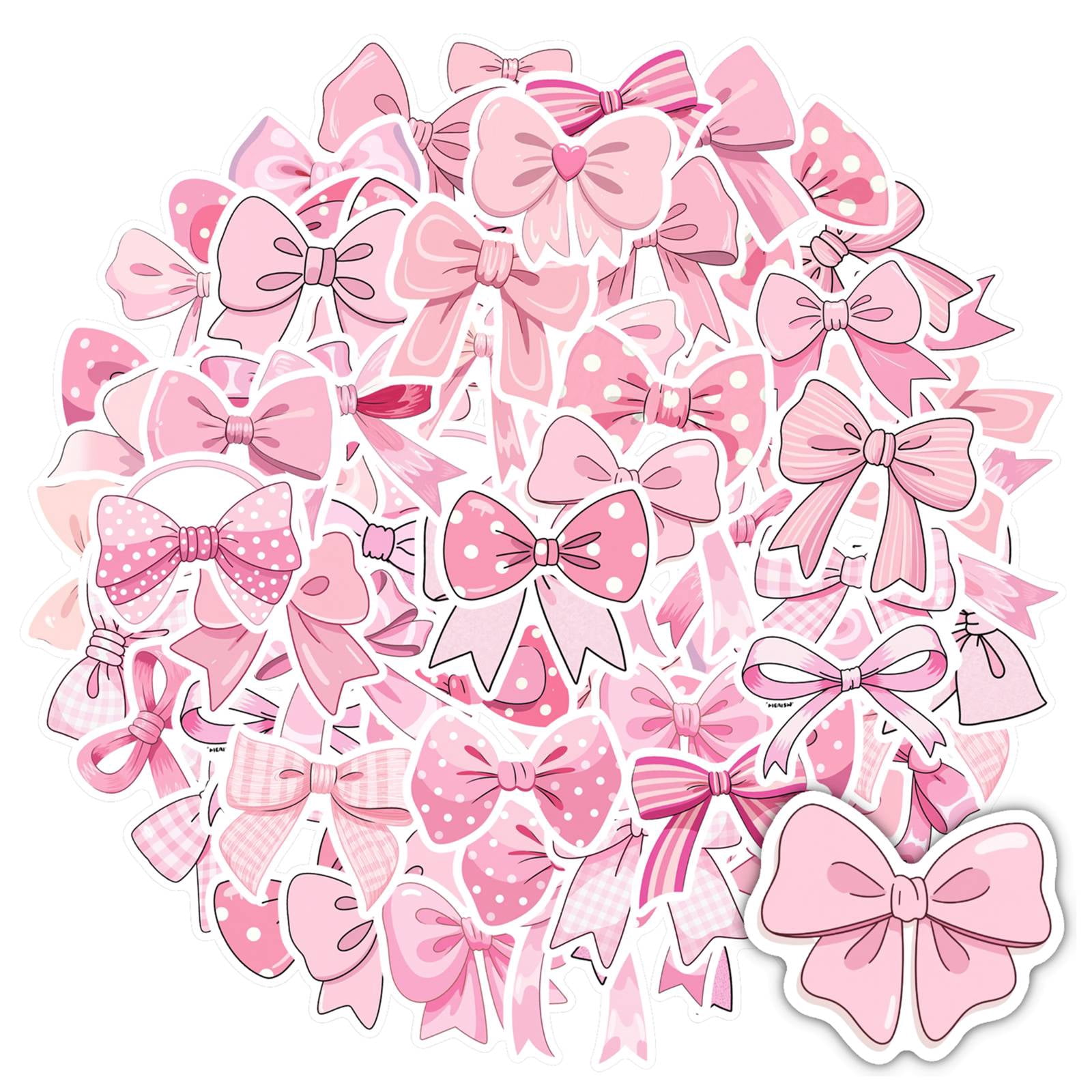 35pcs Pink Stickers Kids Stickers Cute Animal Stickers Pack Ribbon ...