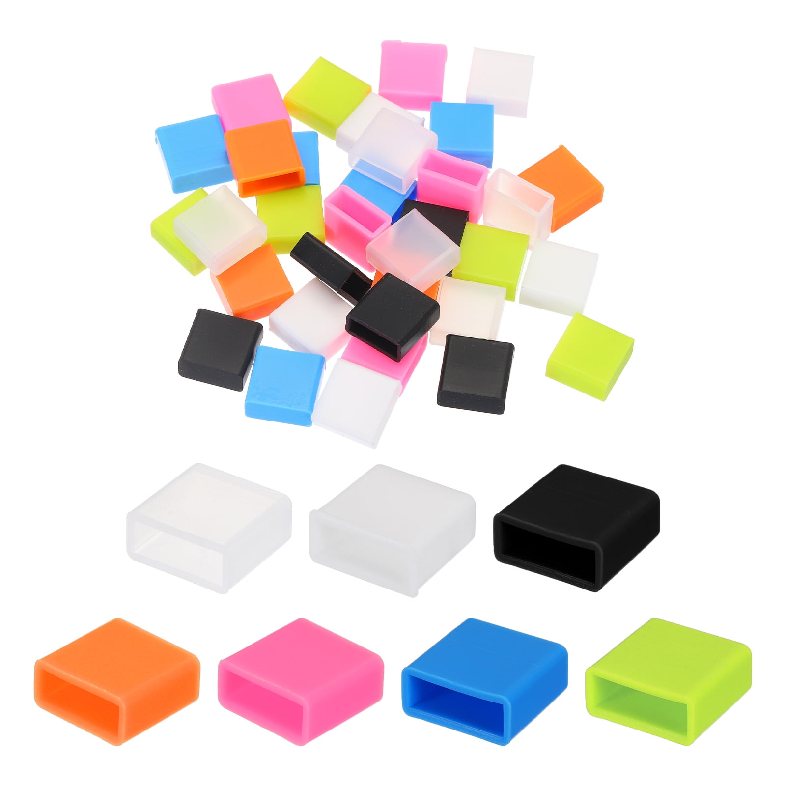 35pcs USB Type a Port Plugs Covers Caps Silicone Anti Dust Protector ...