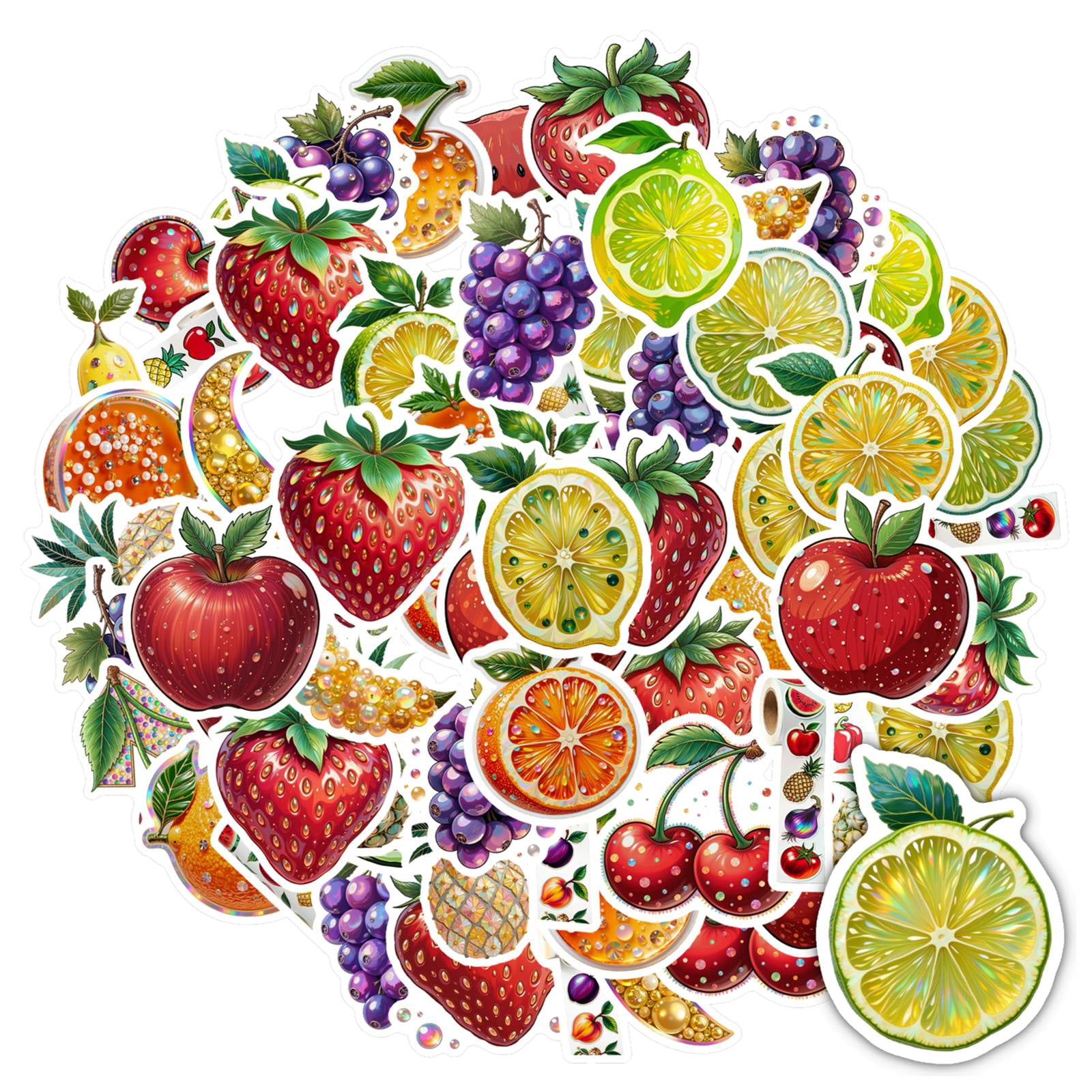 35pcs Vibrant Stationery Stickers Fruit Kids Stickers Funny Animal ...