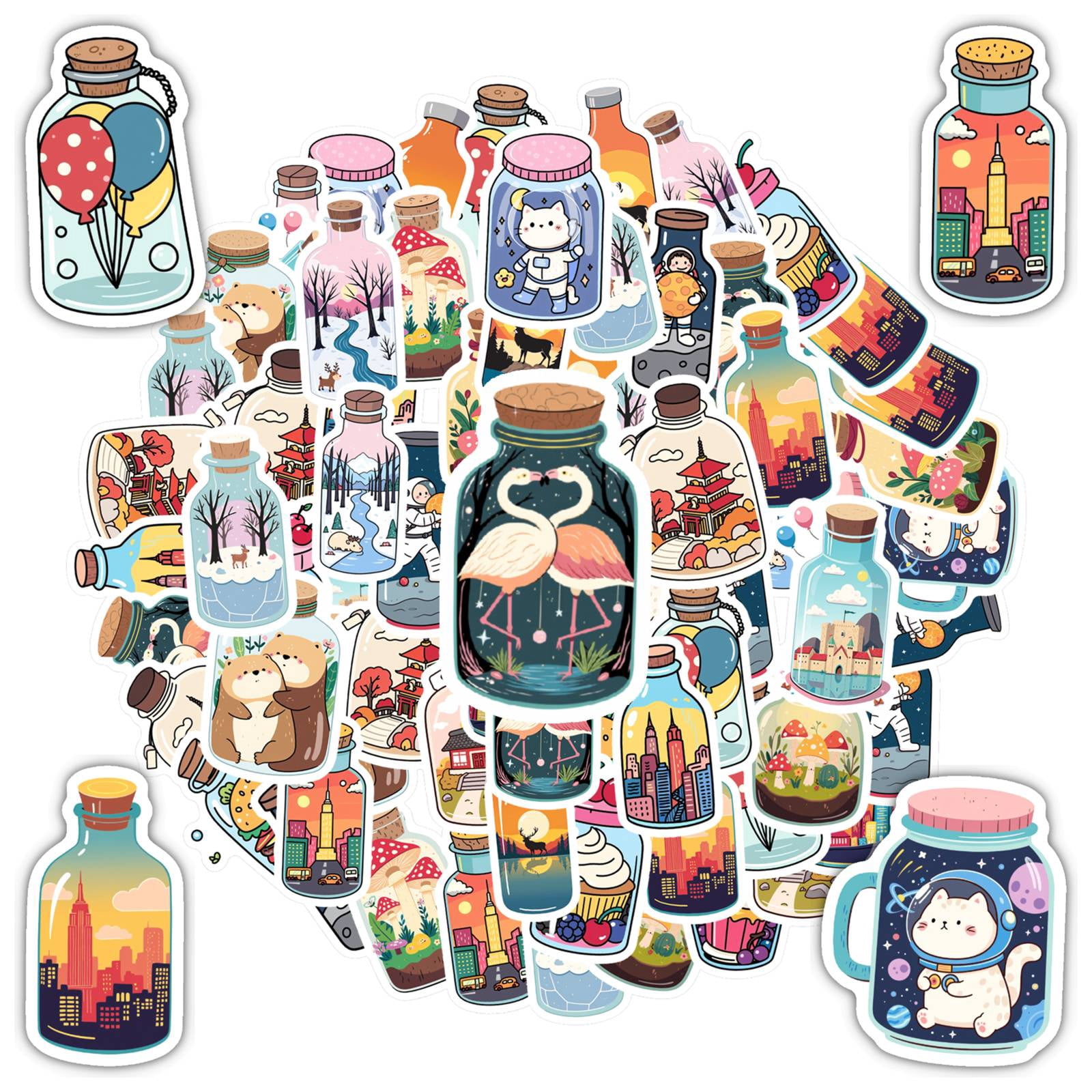 35pcs Vibrant Stationery Stickers Space Stationery Stickers Animal ...