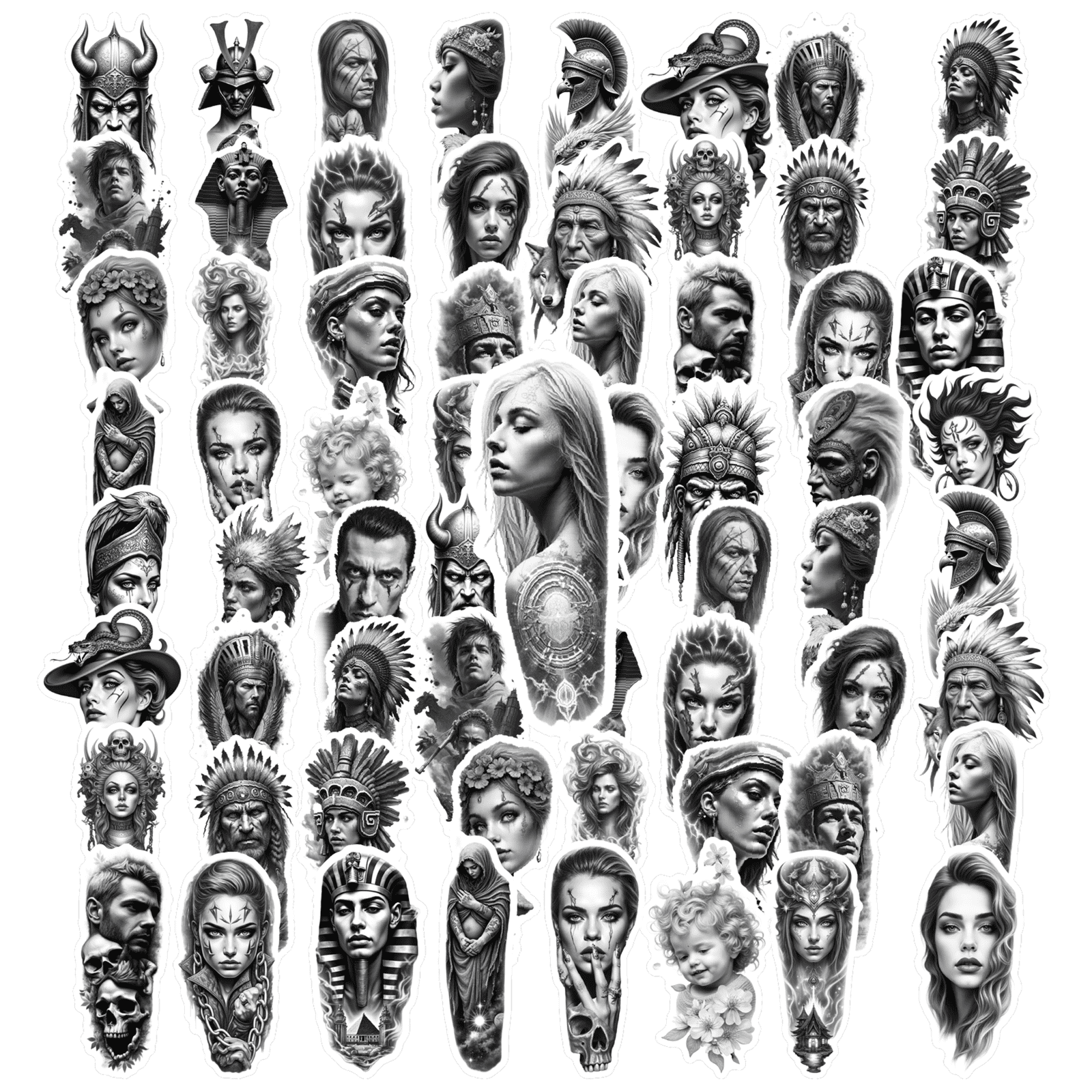 35pcs Vintage Figures Stickers Mythological Decals Ghost Stickers ...