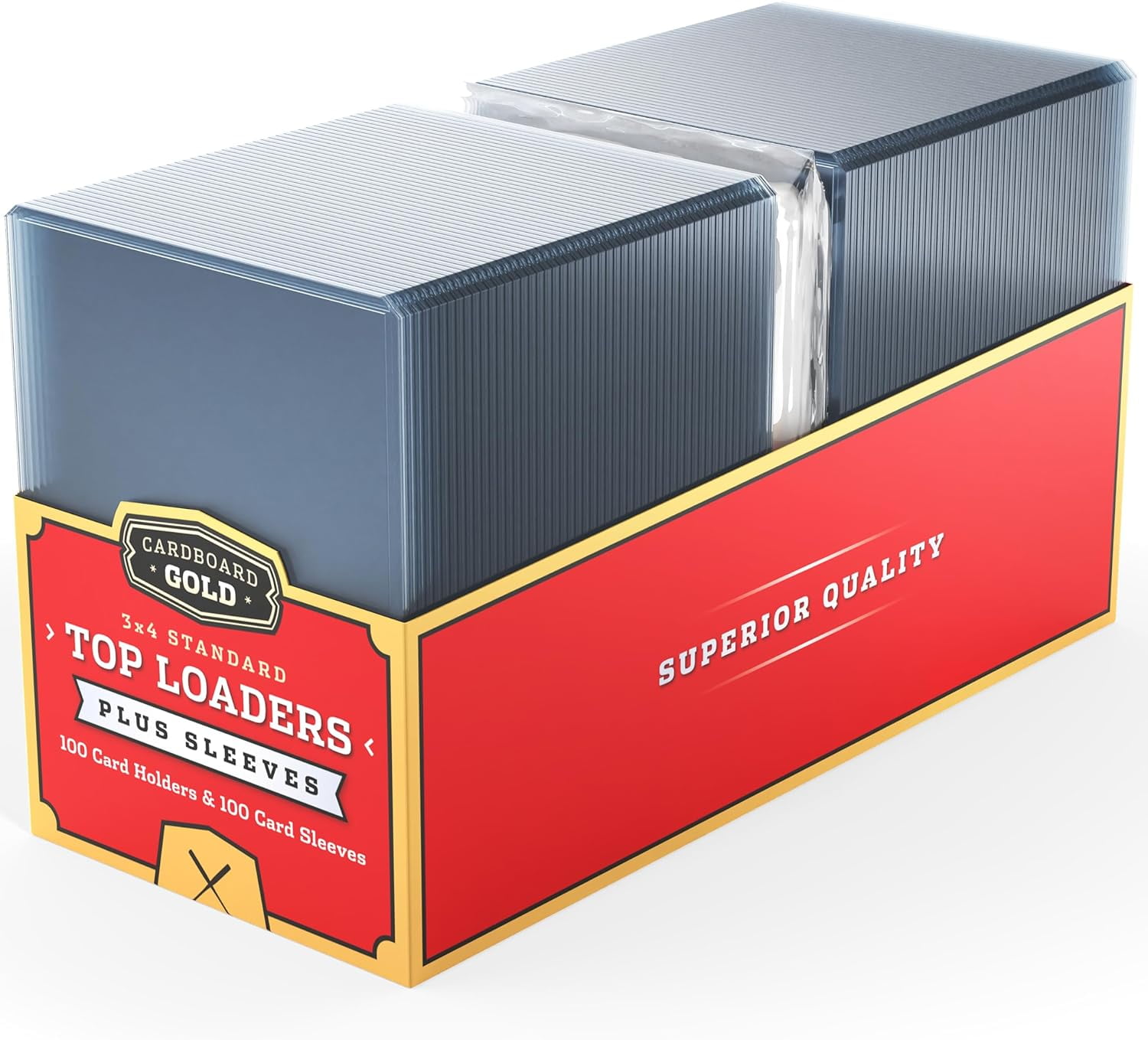 35pt Top Loaders for Cards with Bonus Soft Sleeves - 100 Count ...