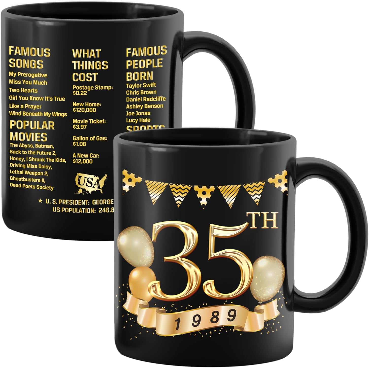 35th Birthday Gifts For Men Women, Gift For 35 Years Old, 1989 Birthday ...