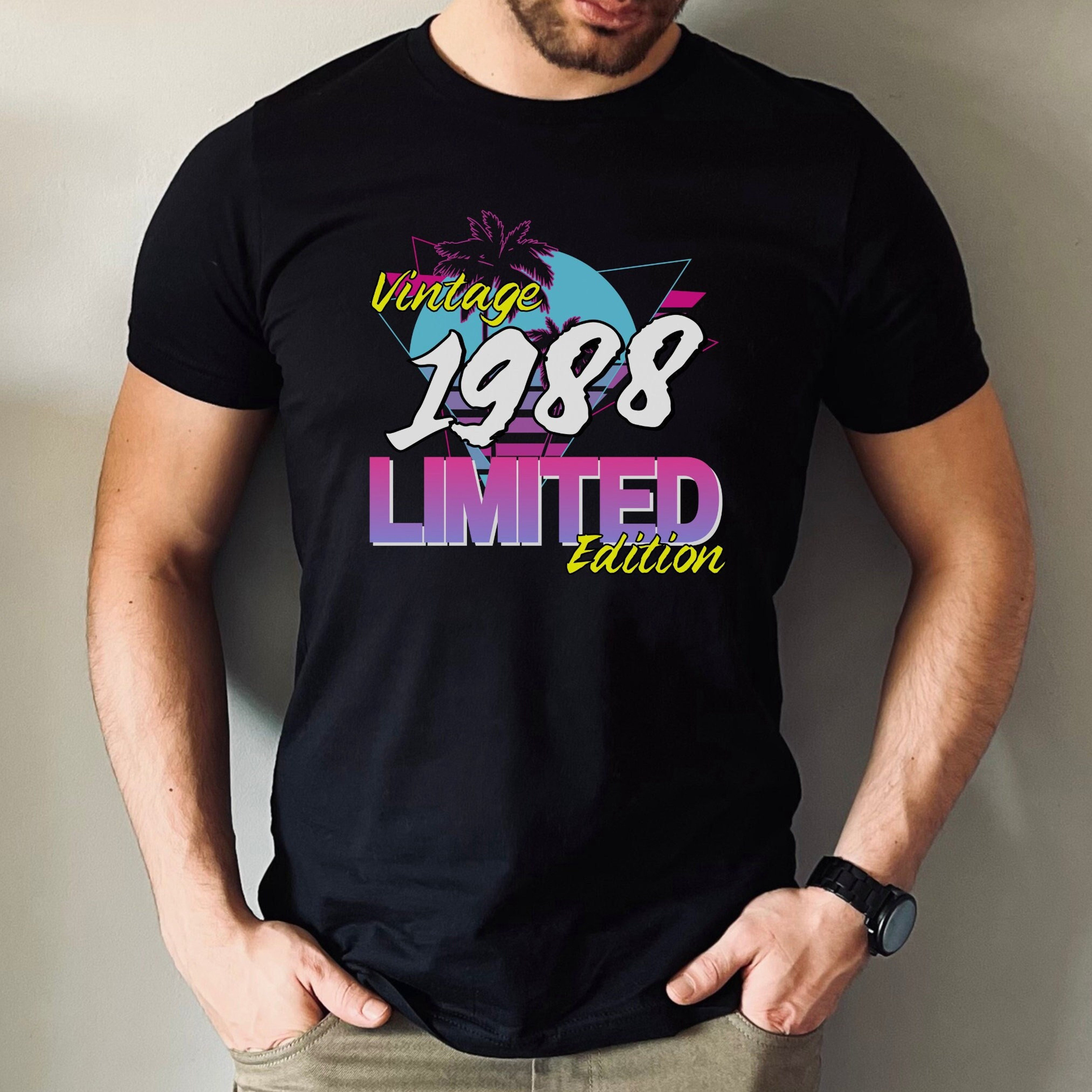35th Birthday T Shirt 1988 35th Birthday Shirt Retro 1980s style design ...