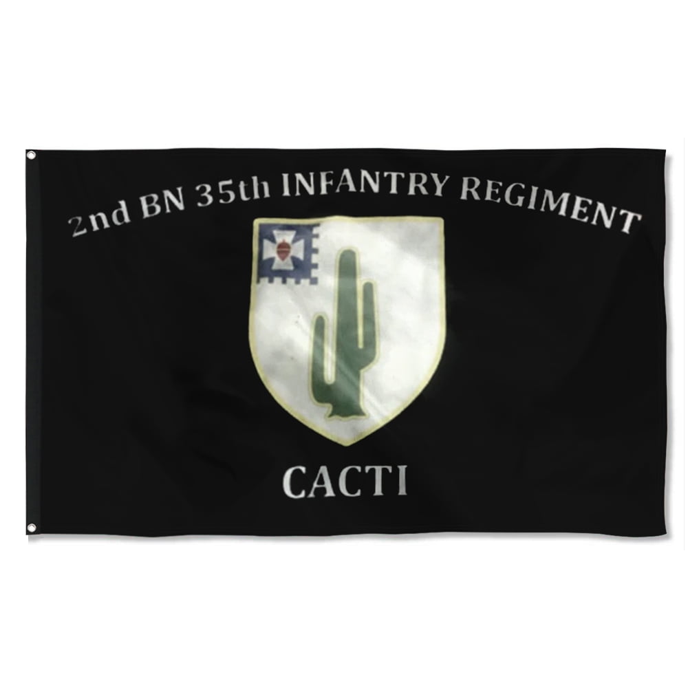 35th Infantry Regiment Flag 3x5Feet Military Banner with 2 Brass ...