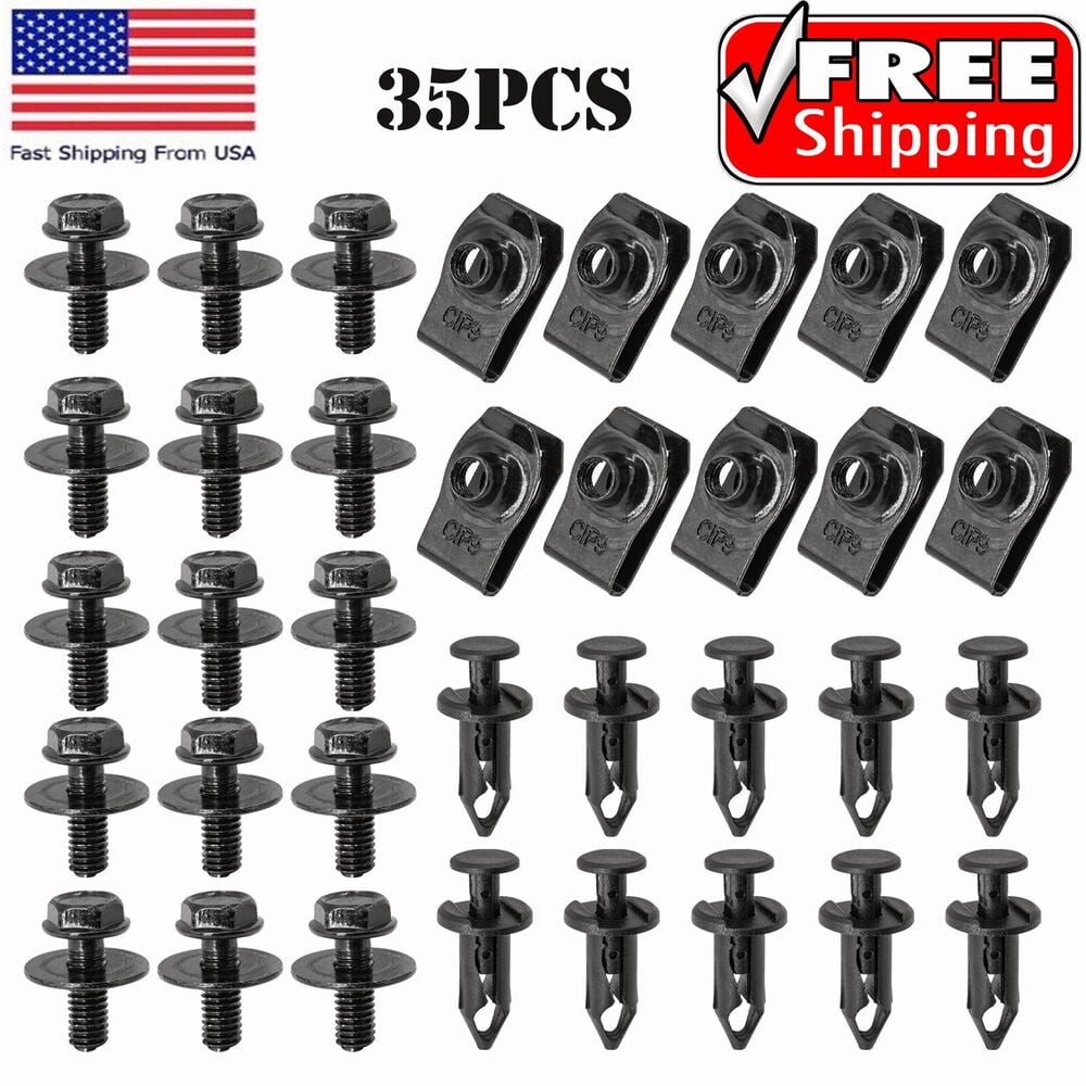 35x Engine Under Cover Splash Shield Guard Body Bolt Fender Rivet Clips ...