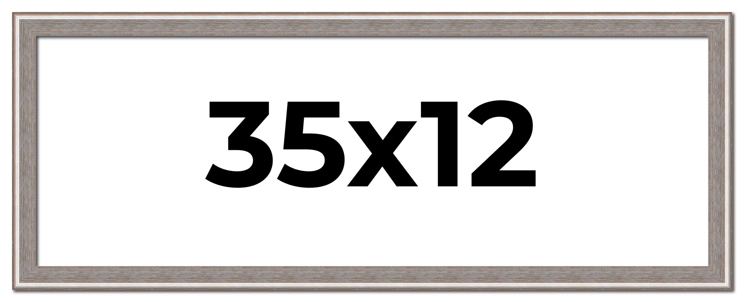 35x12 Frame Grey Real Wood Picture Frame Width 1.25 inches | Interior ...