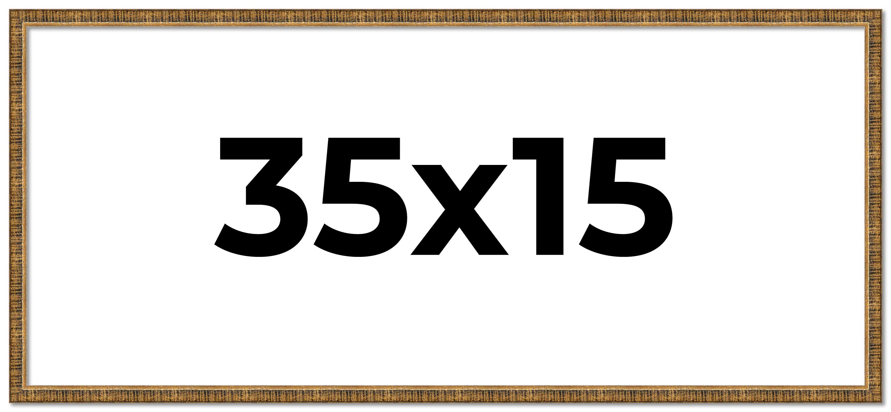 35x15 Frame Gold Solid Wood Picture Frame - Complete Modern Photo Frame ...