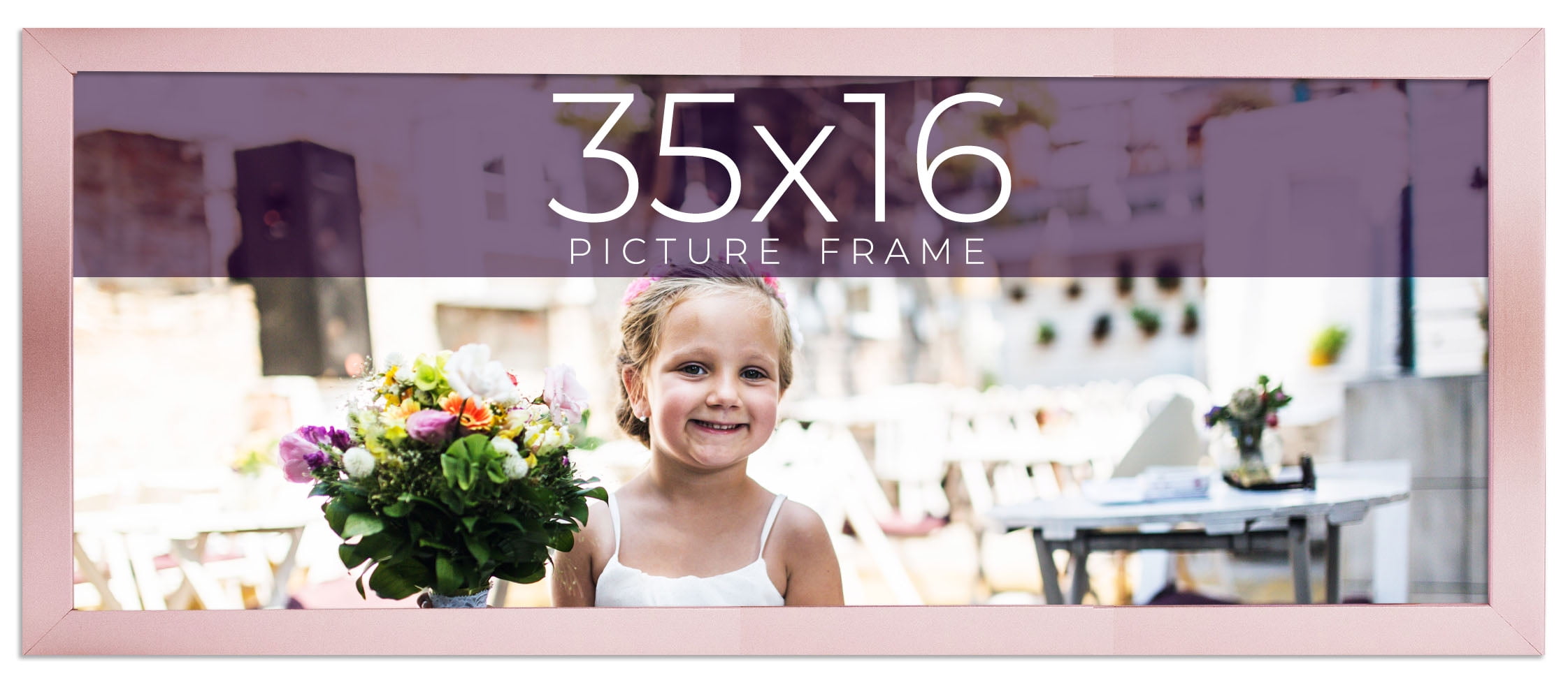 35x16 Frame Pink Real Wood Picture Frame Width 0.75 inches | Interior ...