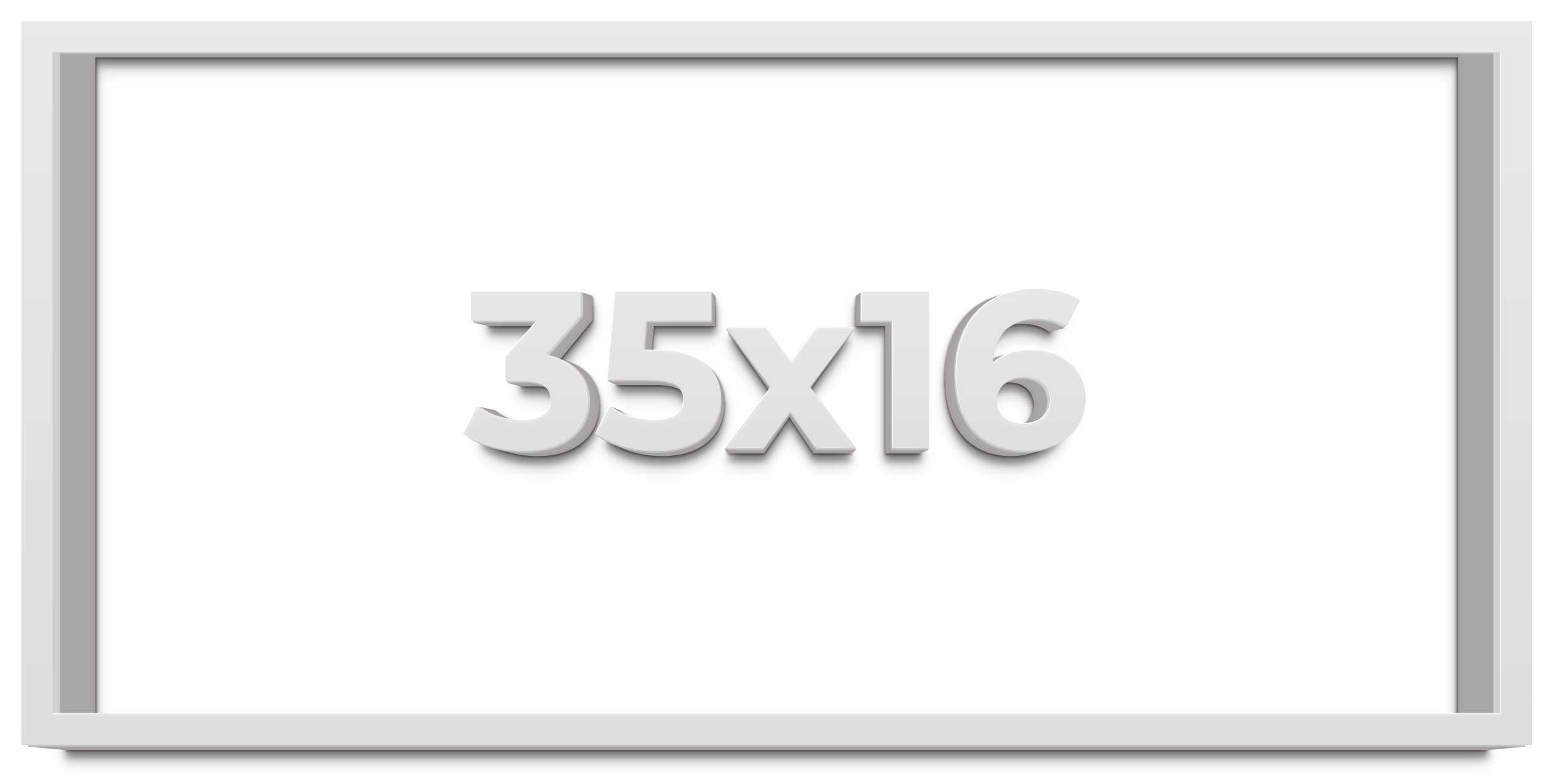35x16 Shadow Box Frame White | 1 Inches Deep Real Wood Contemporary ...