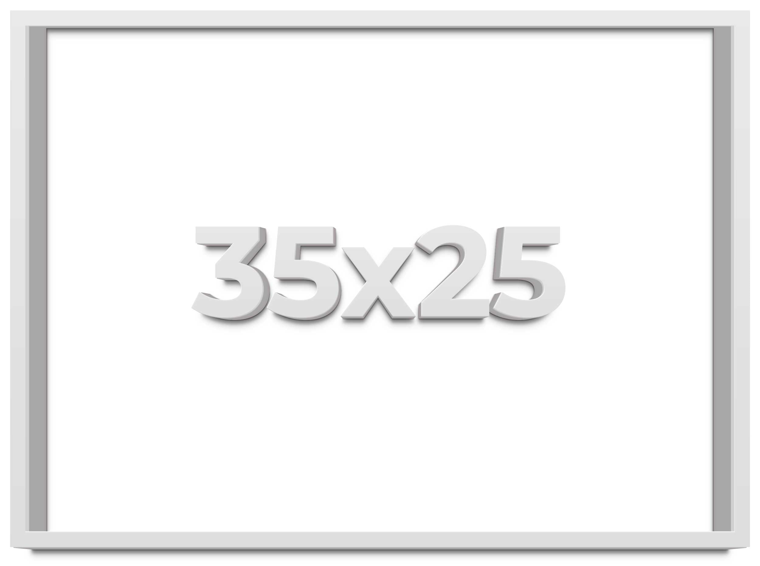 35x25 Shadow Box Frame White | 2 Inches Deep Real Wood Contemporary ...