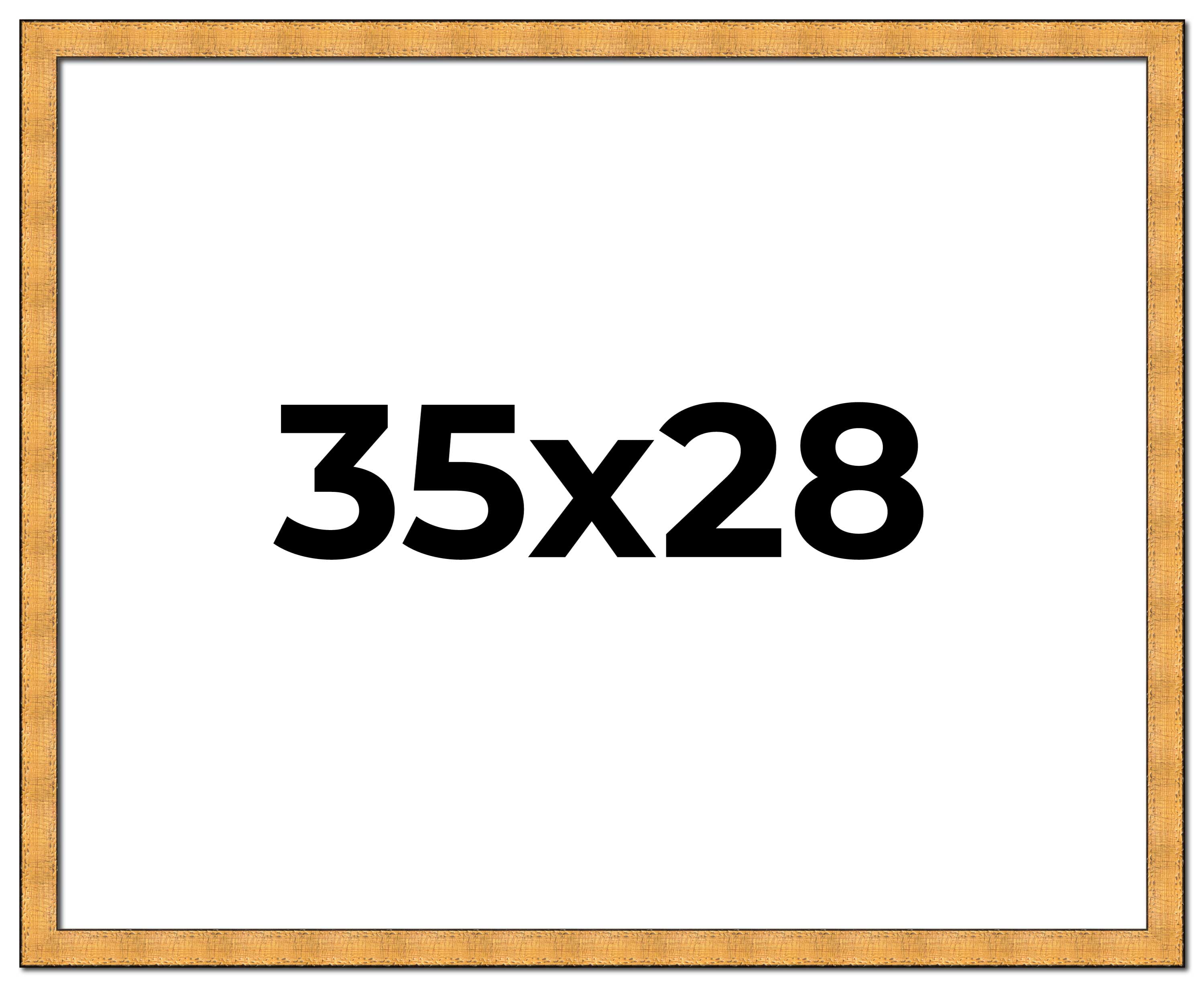 35x28 Frame Gold Rustic Solid Wood Picture Frame | 1.25 Inch Wide ...