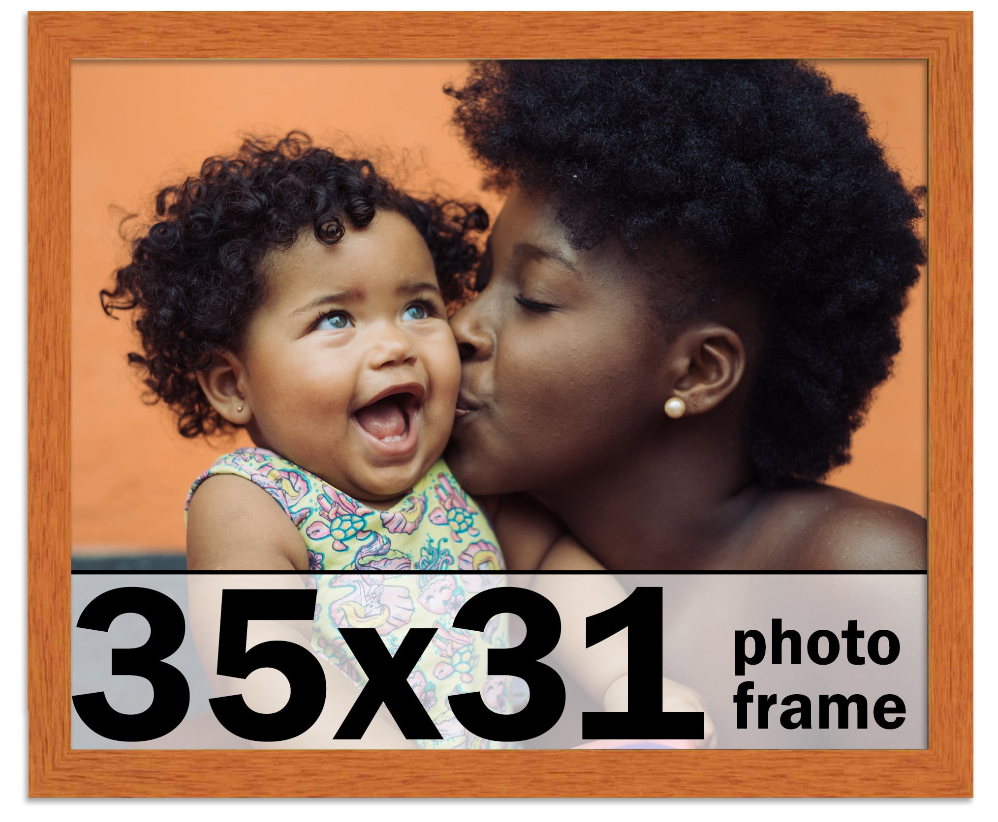 35x31 Frame Honey Pecan Brown Picture Frame - Modern Photo Frame ...