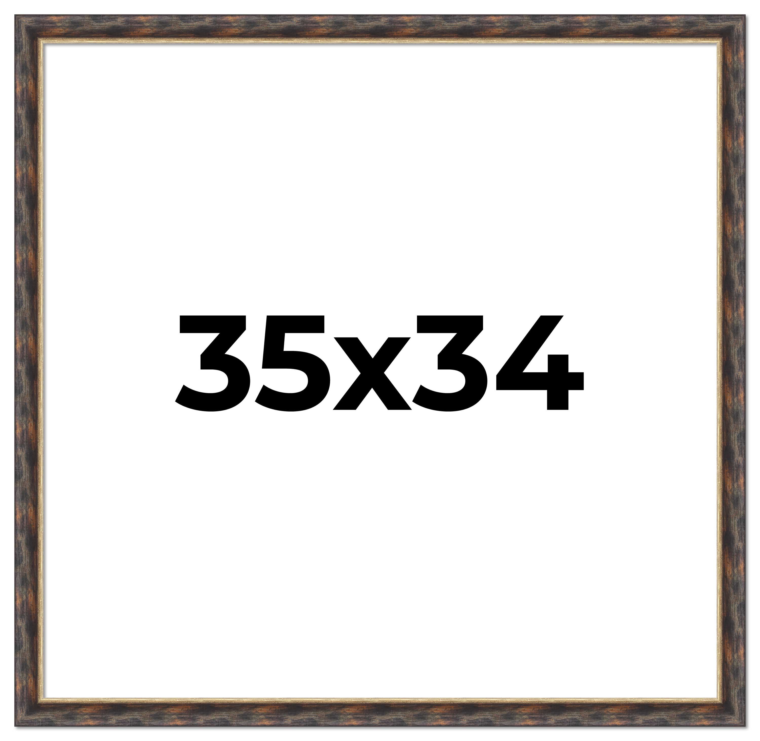 35x34 Frame Gold Real Wood Picture Frame Width 1.5 inches | Interior ...