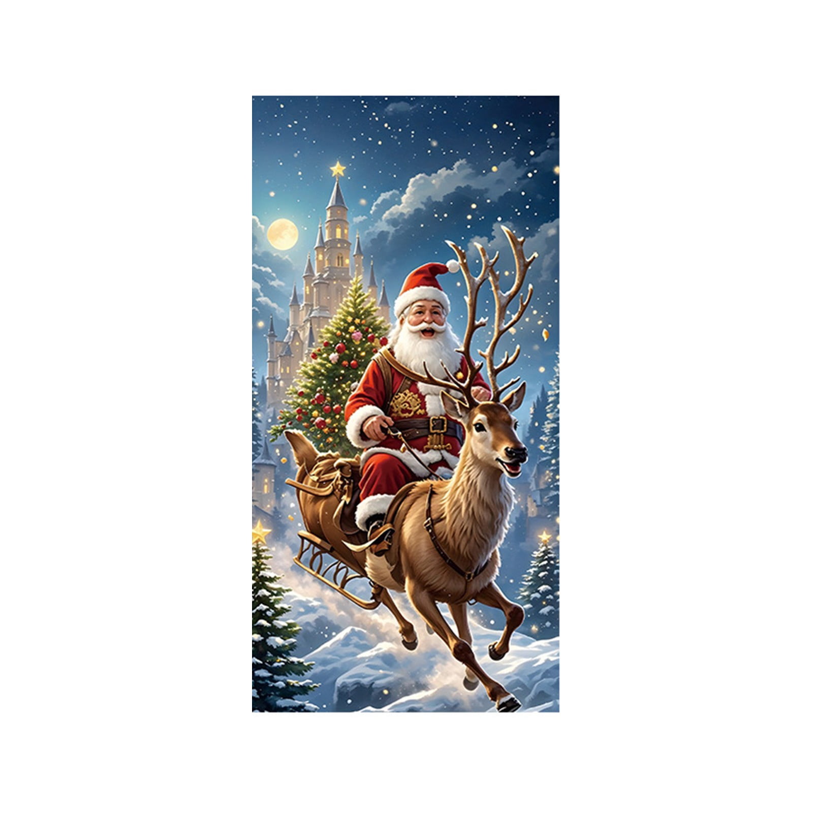 35x70 Inch Christmas Door Cover – Polyester Door and Wall Decoration ...
