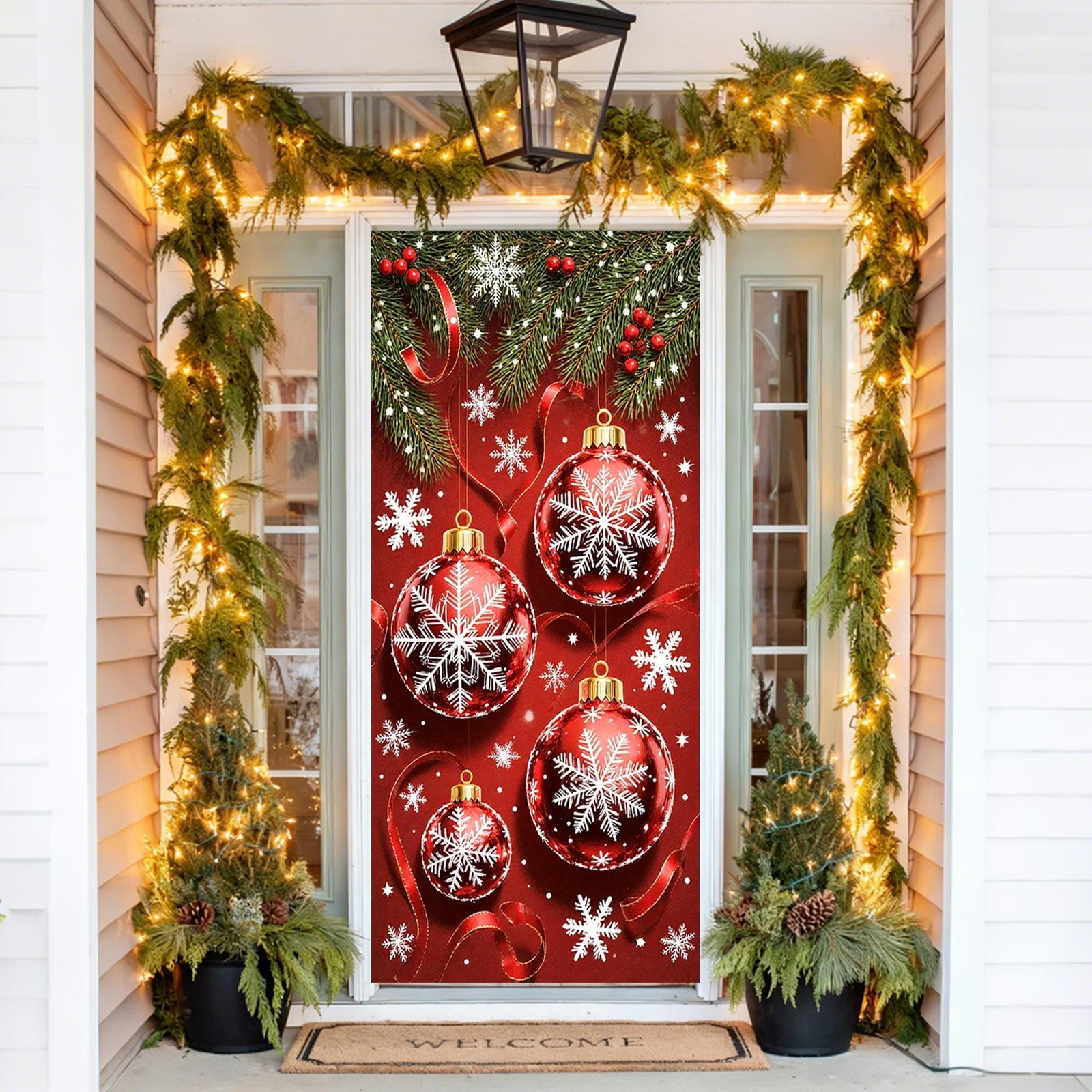 35x71 Inch Christmas Door Cover Santa Claus, Christmas Day Door ...