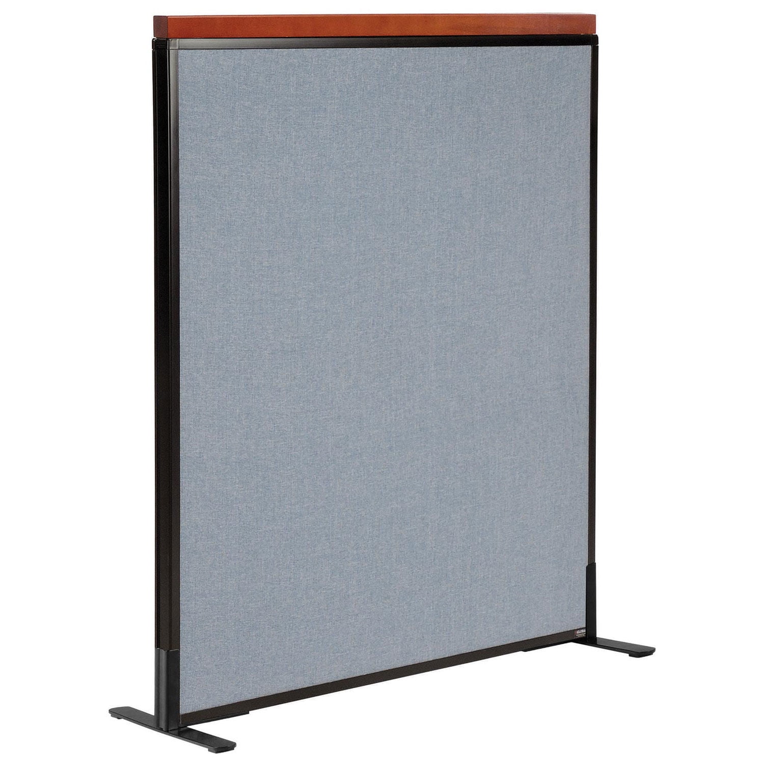 36-1/4"W x 43-1/2"H Deluxe Freestanding Office Partition Panel, Blue ...