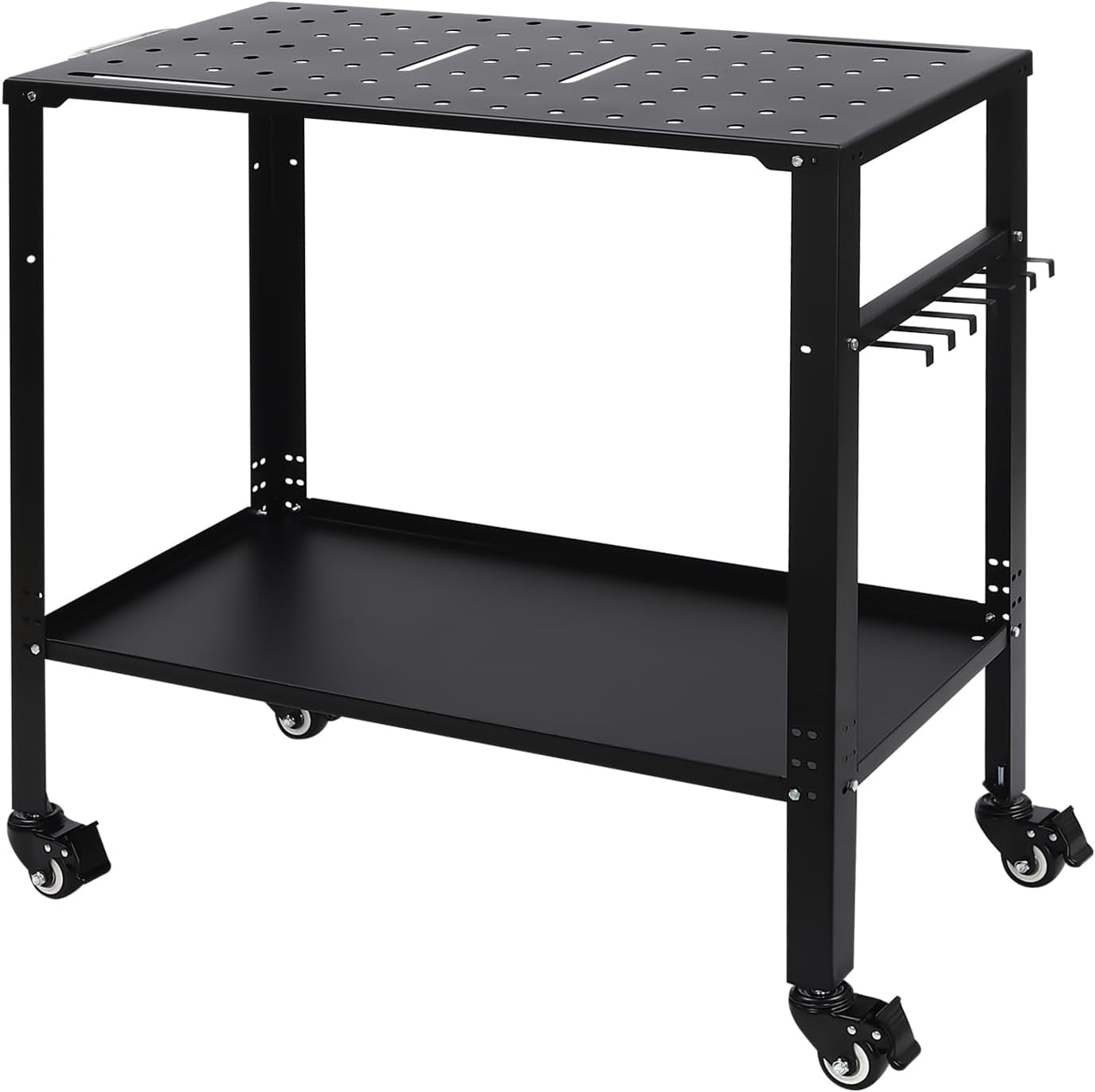 36''×18‘’ Black Welding Table, Portable Welding Table Top with Wheels ...