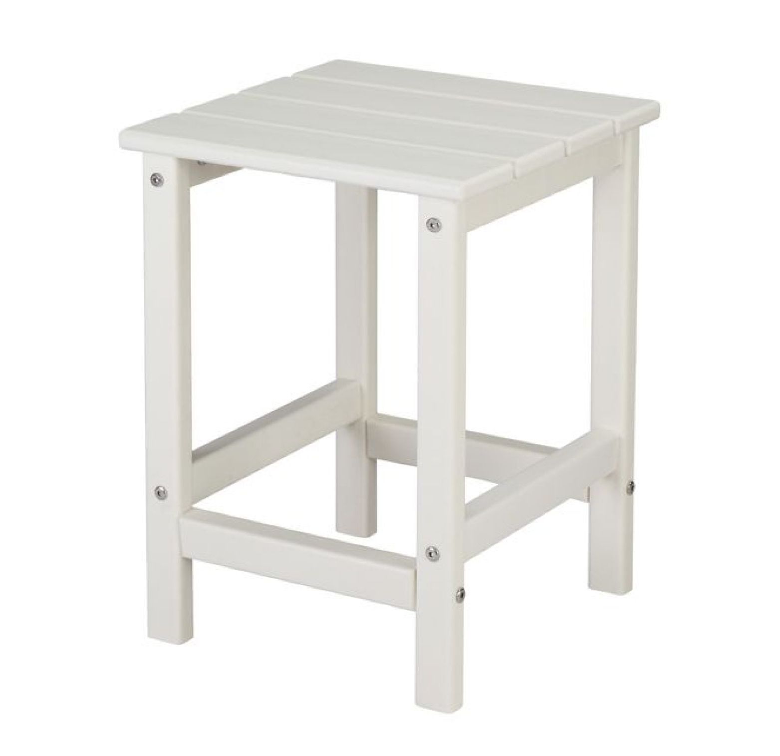 36*36*47cm Single Layer Square HDPE Side Table White as picture ...