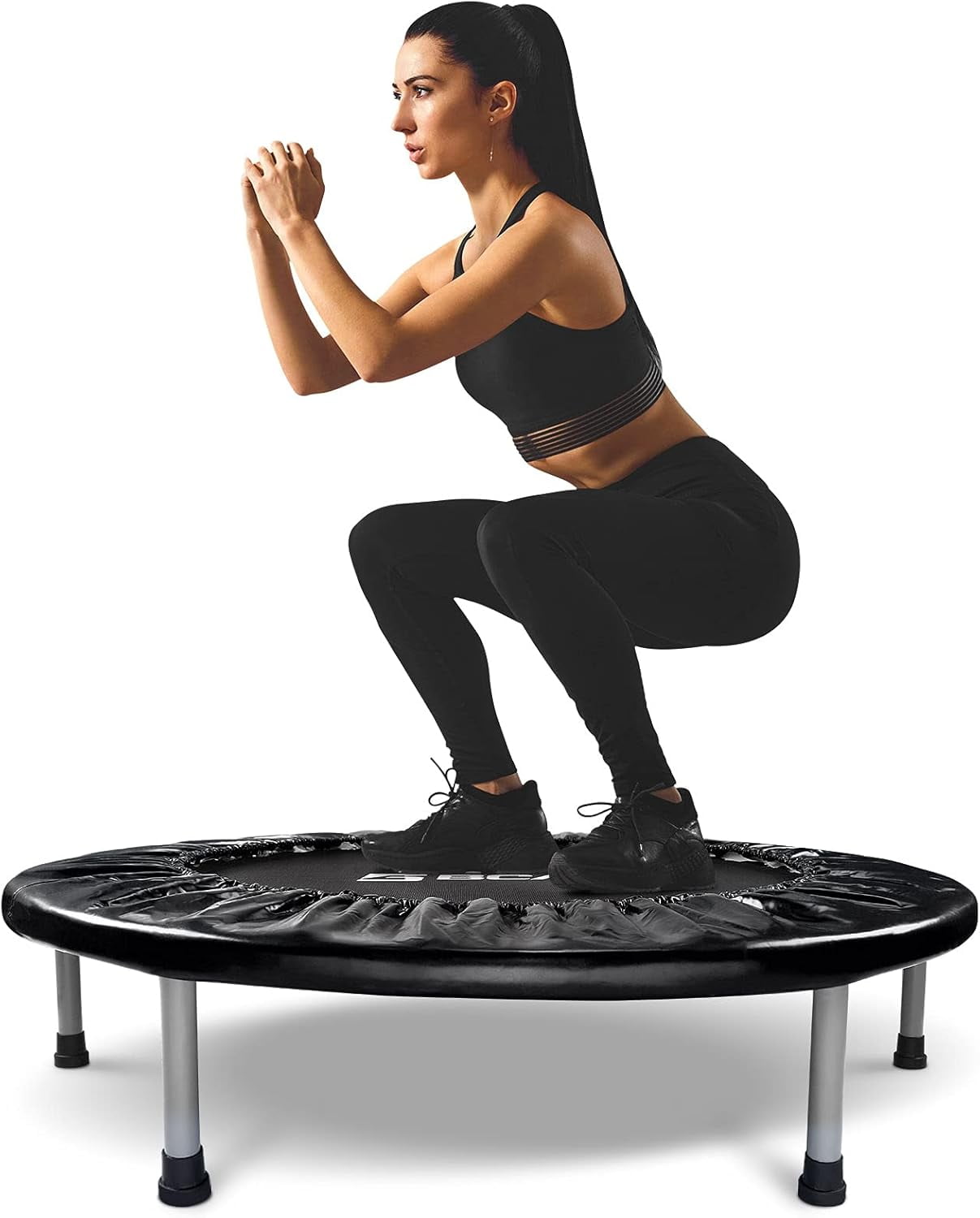 36/38 Mini Trampoline Rebounder Trampoline for Adults Max Load 170lbs ...