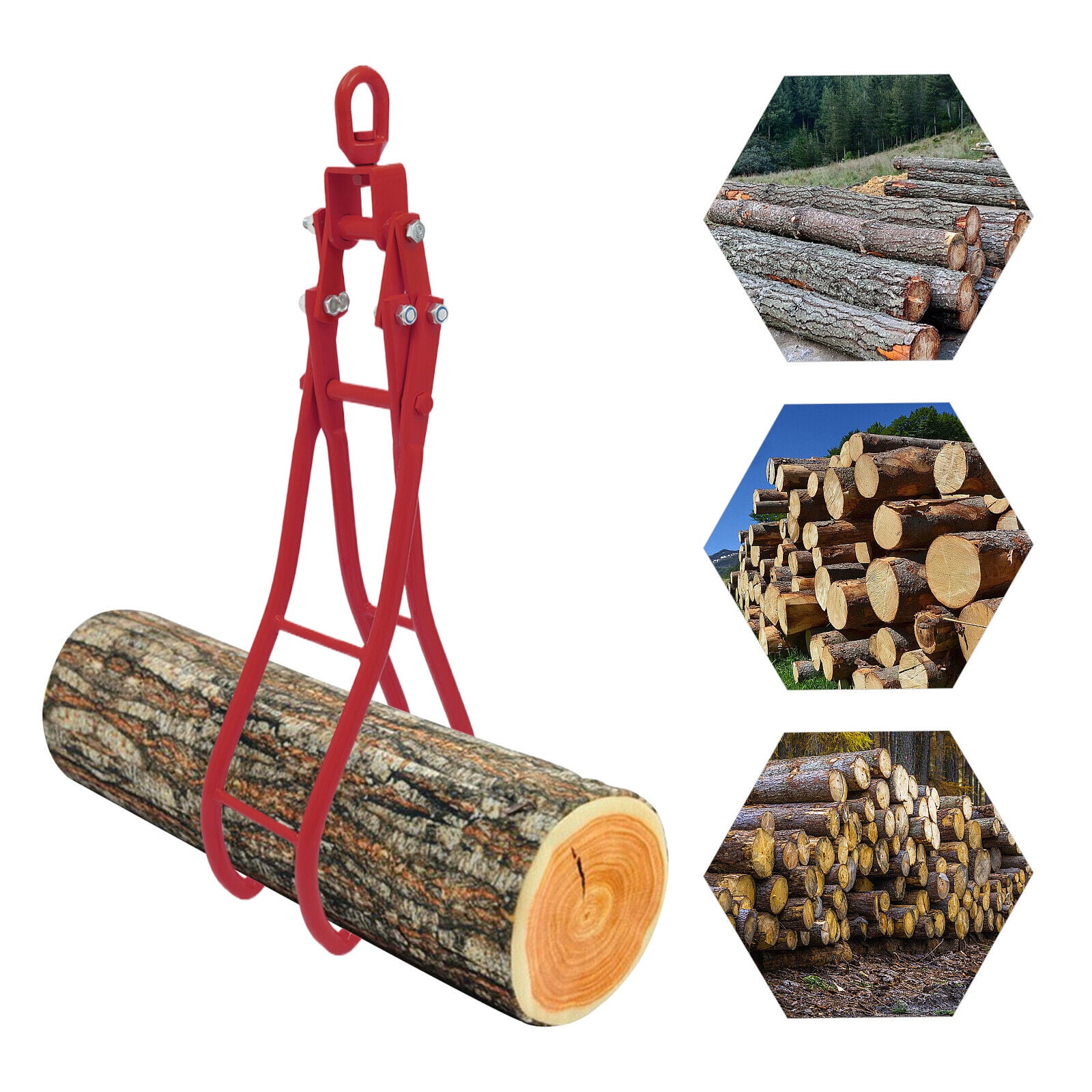 36" 4 Claw Timber Claw Hook Log Lifting Tong Grapple Claw Lumber Skid ...