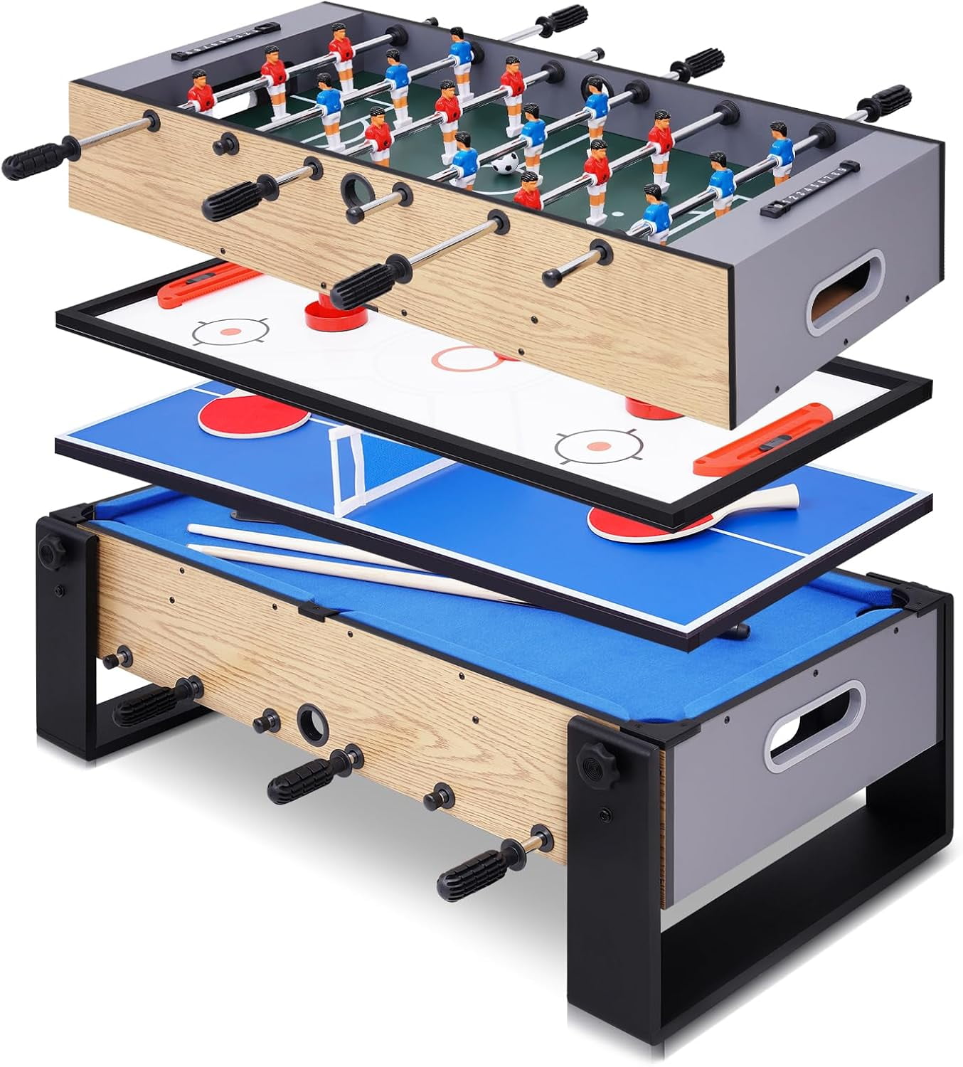 36" 4-in-1 Swivel Multi Game Table, Mini Combination Game Table, Indoor ...
