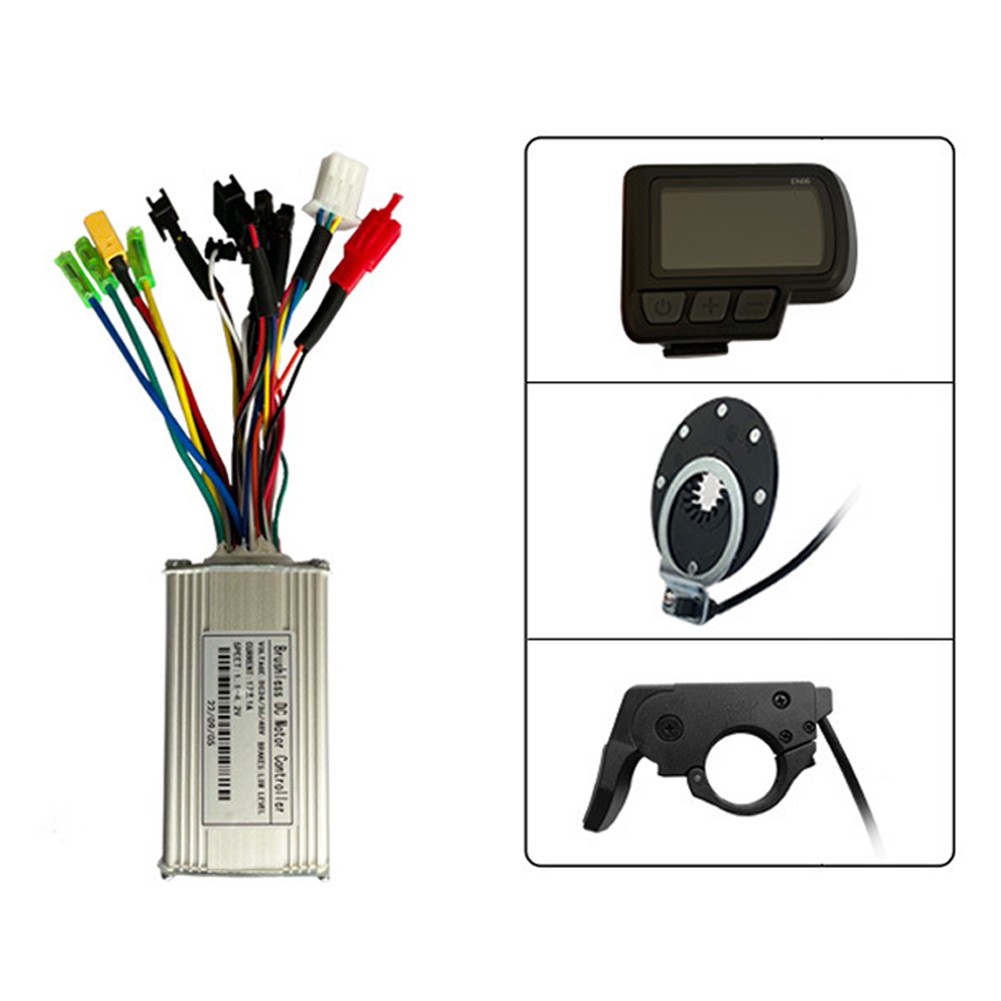 36/48V 17A Sine Wave Controller En06 Display Throttle 8 Pas Kit for E ...