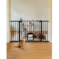 36.5-57" Extra Wide Gate with Door, Close&Two Way Swing, Mounted Gates ...