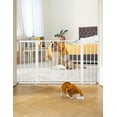 36.5-57" Extra Wide Gate with Door, Close&Two Way Swing, Mounted Gates ...