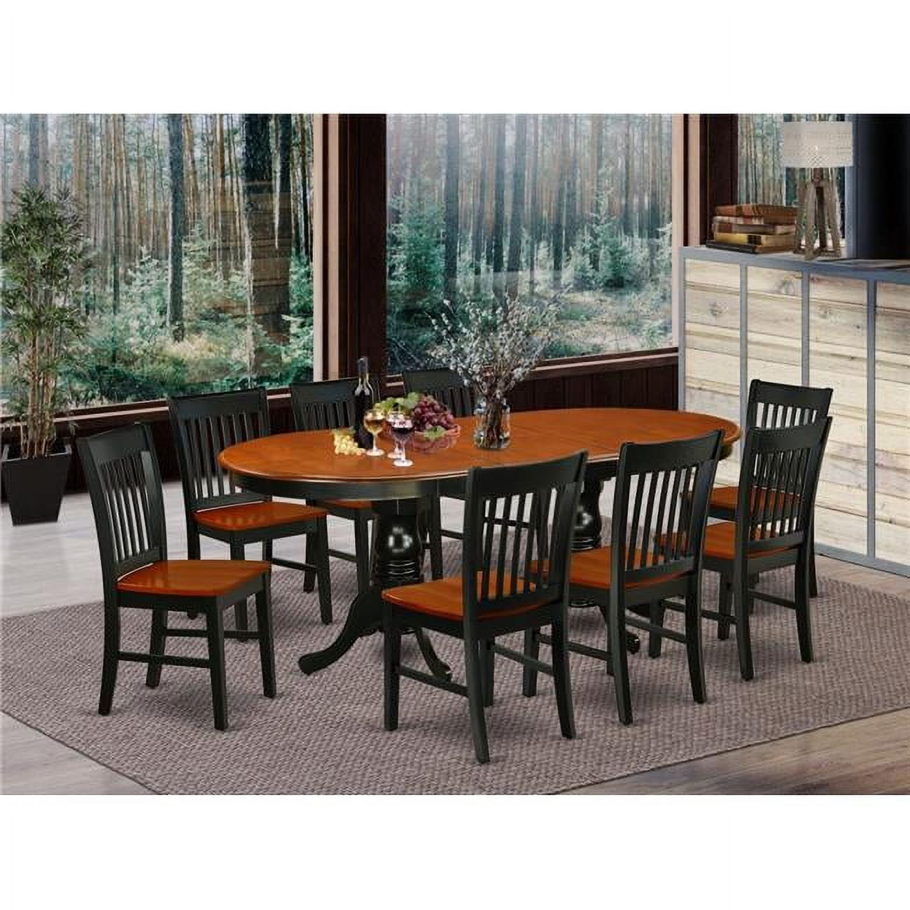 36-54 in. Parfait Square Family Table with 18 in. Butterfly Leaf & 8 ...