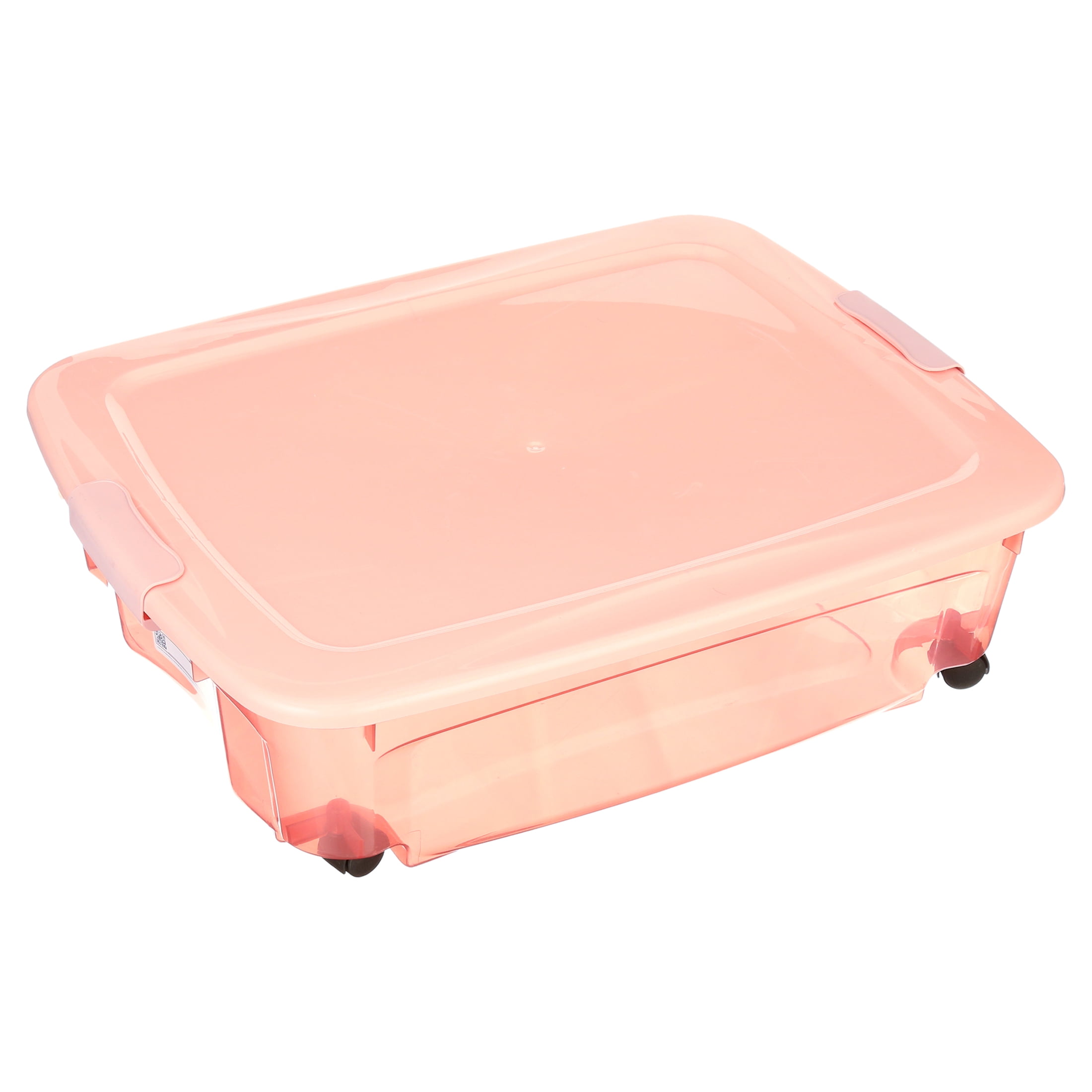 36.5QT Underbed Locking Lid with 360 Degree Swivel Wheels - Pink ...