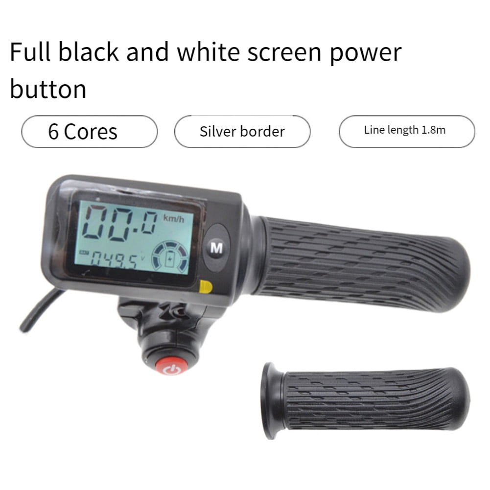 36-60V E-Bike Grip Throttle With LCD Display Key Lock Fit Easy Install ...
