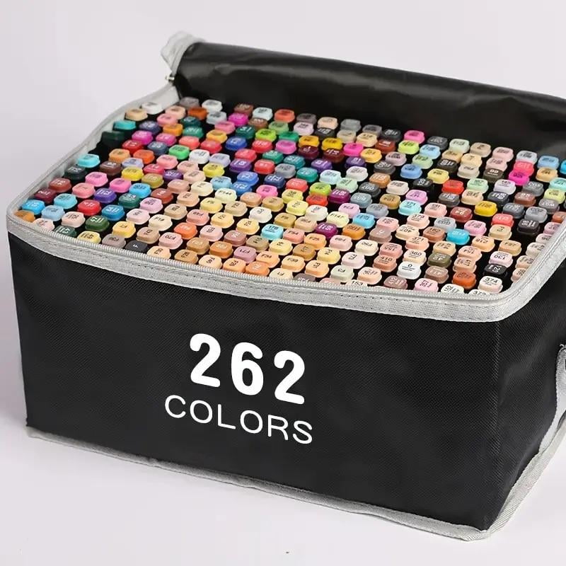 36/80/120/168/262Colors Alcohol Markers, Dual Tip Alcohol Marker Set ...