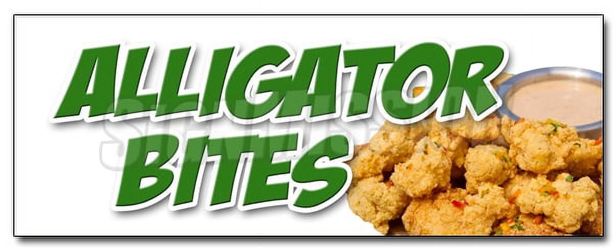 36" ALLIGATOR BITES DECAL sticker gator florida fried snack fresh ...