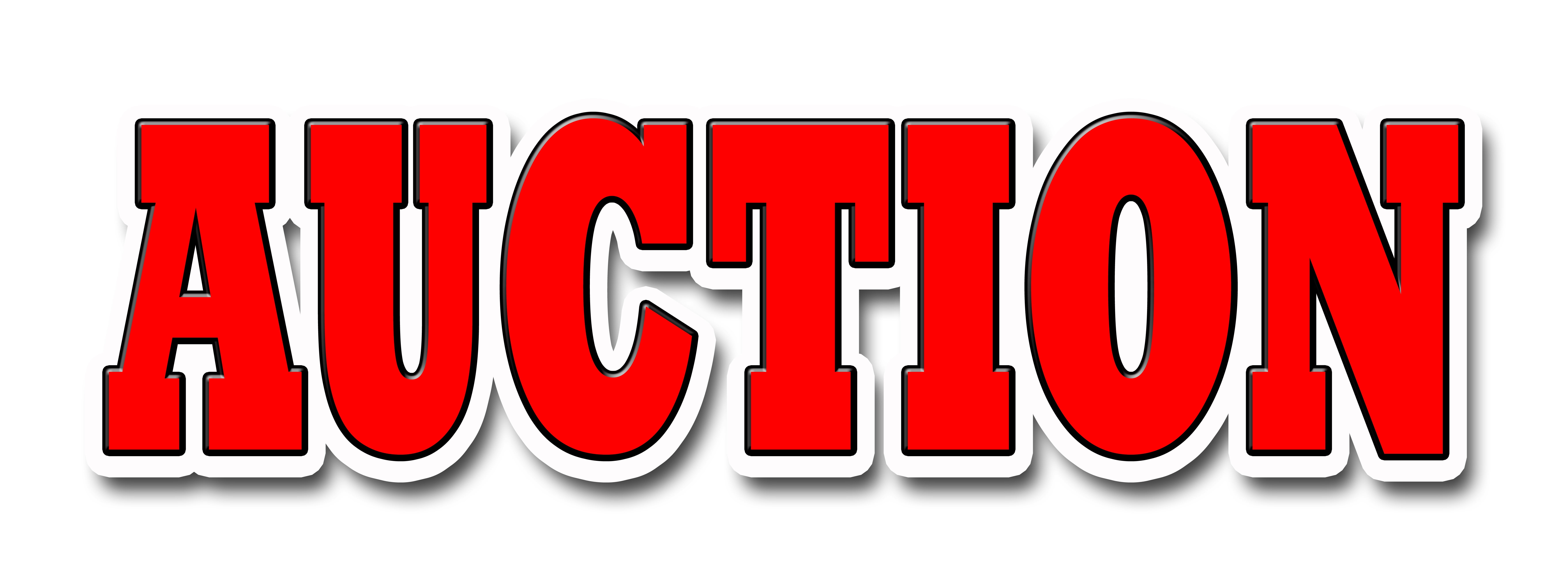 36" AUCTION DECAL sticker antique jewelry furniture artwork estate sale ...