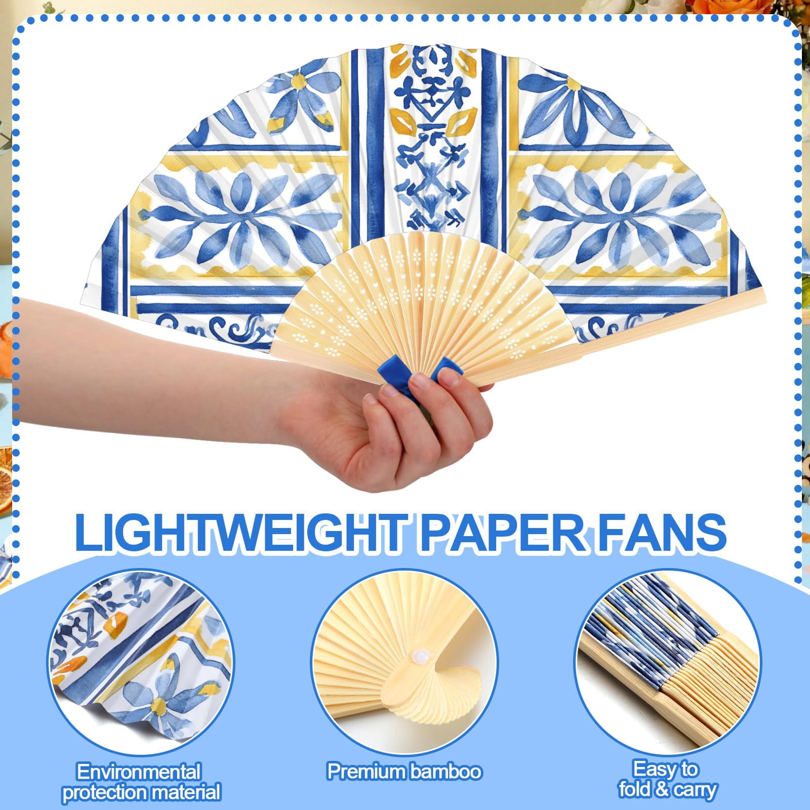 36 Amalfi Coast Capri Positano Lemon Folding Hand Fan Bulk Summer ...