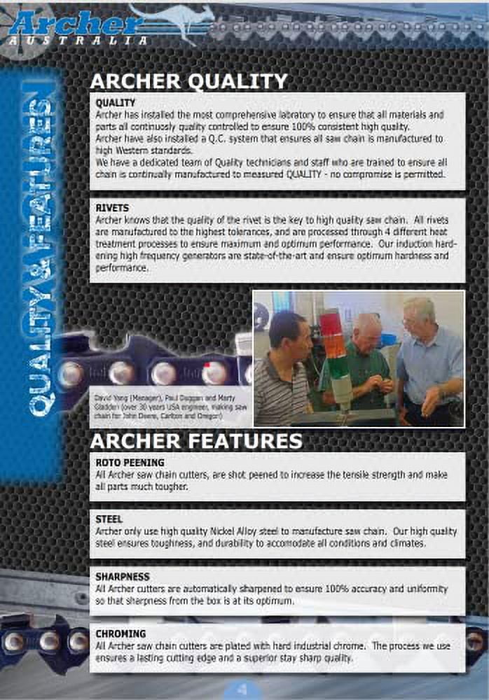 36" Archer 3/8-063-114DL Ripping Chainsaw Chain SKIP-TOOTH replaces ...